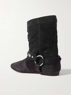 ISABEL MARANT Stania studded suede ankle boots | NET-A-PORTER