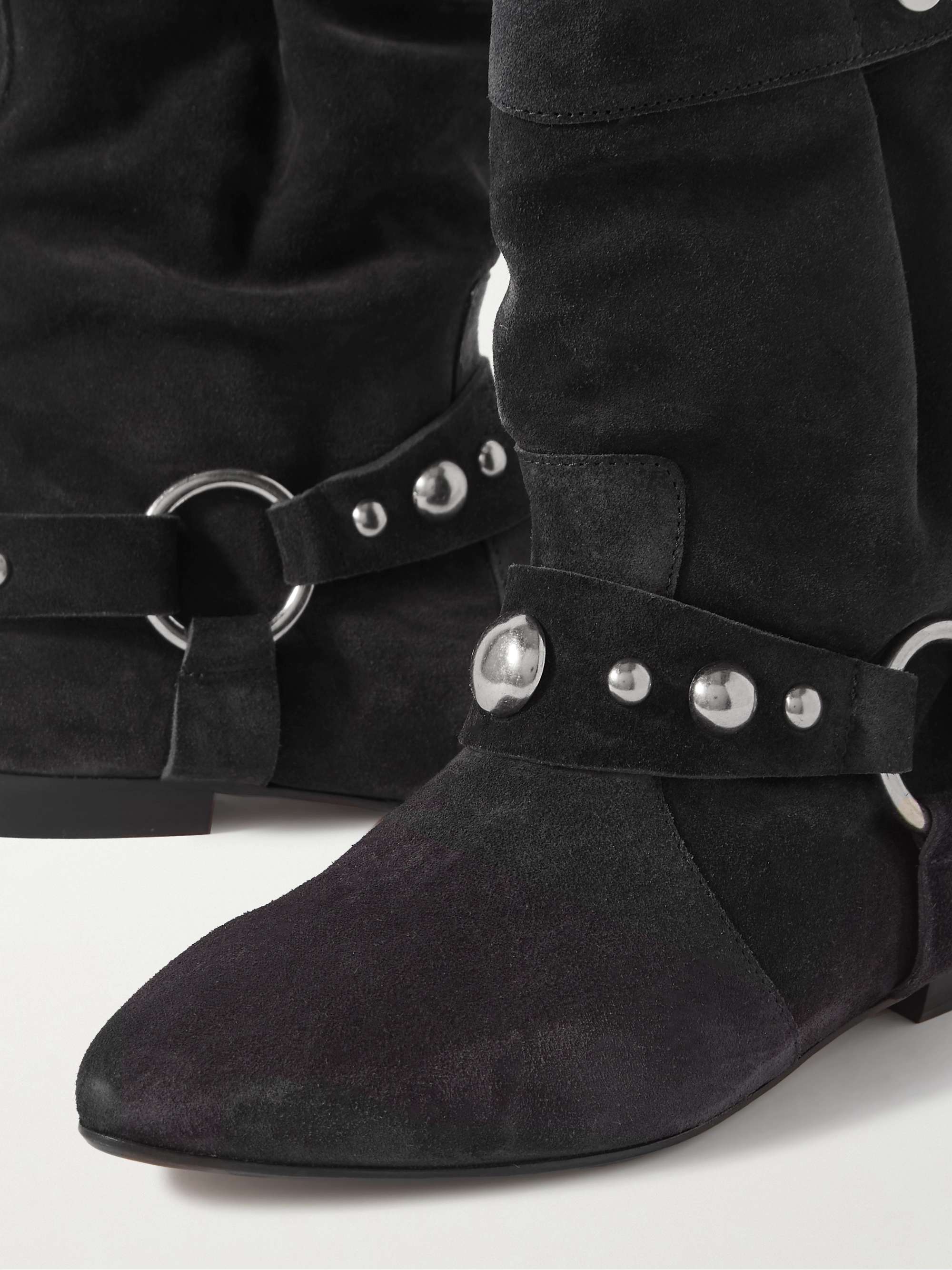 ISABEL MARANT Stania studded suede ankle boots | NET-A-PORTER