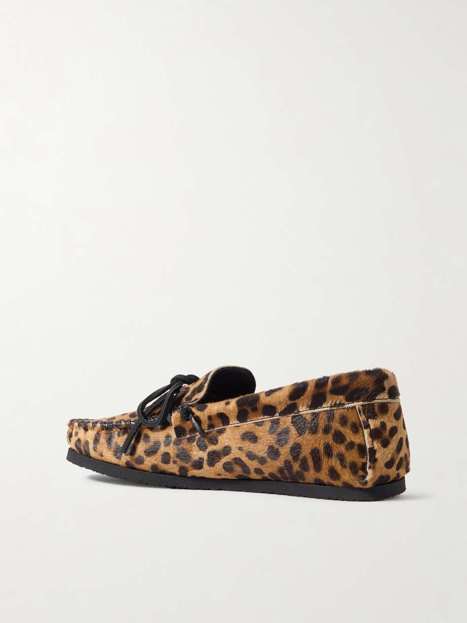 ISABEL MARANT Fitza leopard-print calf hair loafers | NET-A-PORTER