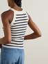 VERONICA BEARD Myrick striped cashmere tank | NET-A-PORTER