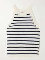 VERONICA BEARD Myrick striped cashmere tank | NET-A-PORTER