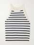 VERONICA BEARD Myrick striped cashmere tank | NET-A-PORTER