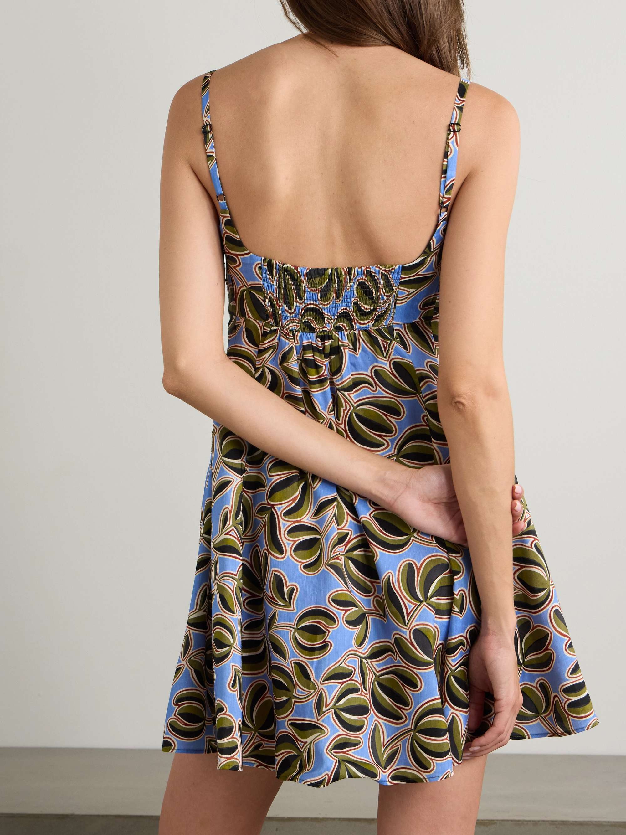 LA LIGNE Alba printed linen-blend mini dress | NET-A-PORTER