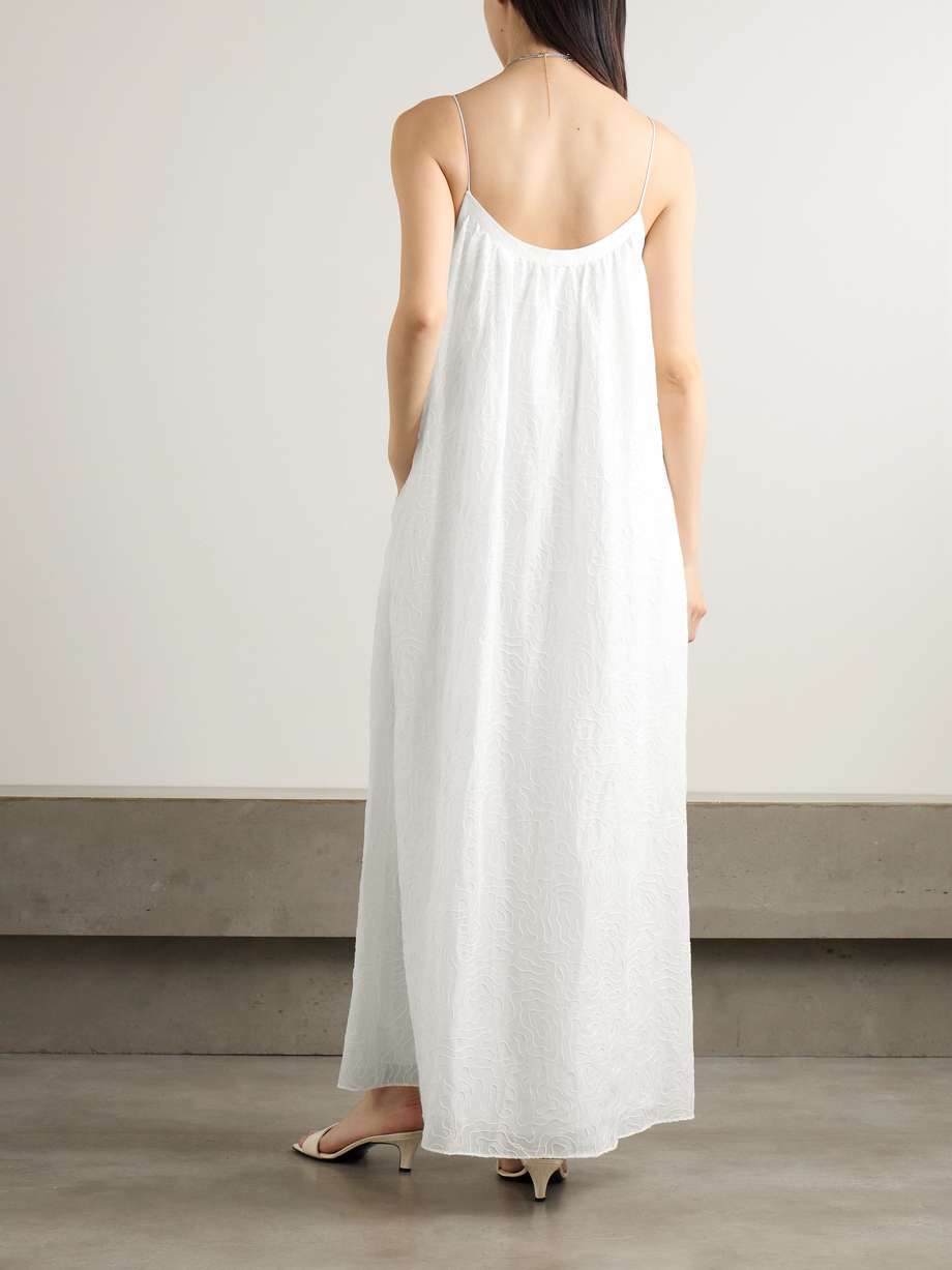 LA LIGNE Demeter embroidered cotton and silk-blend maxi dress | NET-A ...