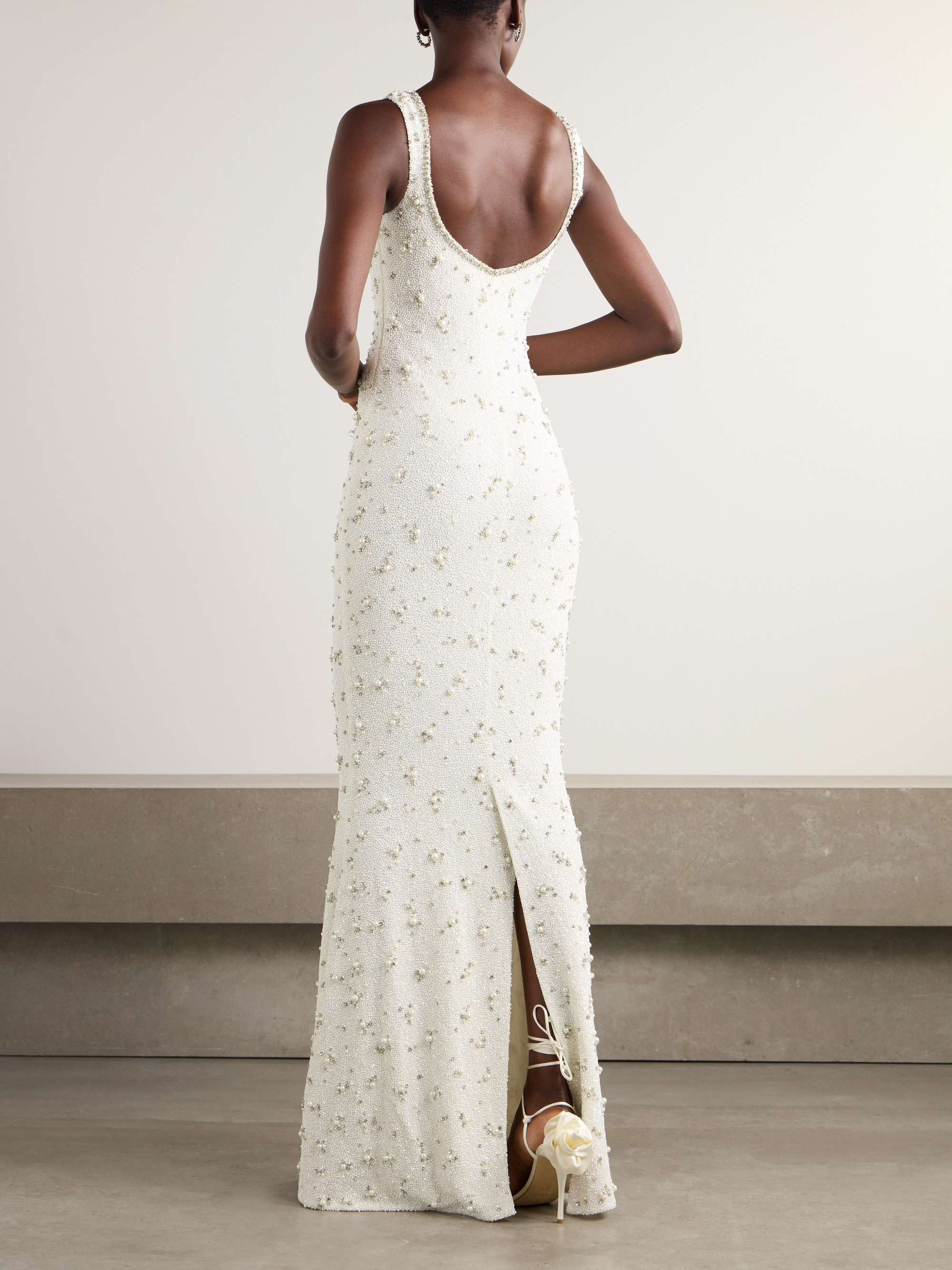 CLIO PEPPIATT Embellished stretch-tulle gown | NET-A-PORTER