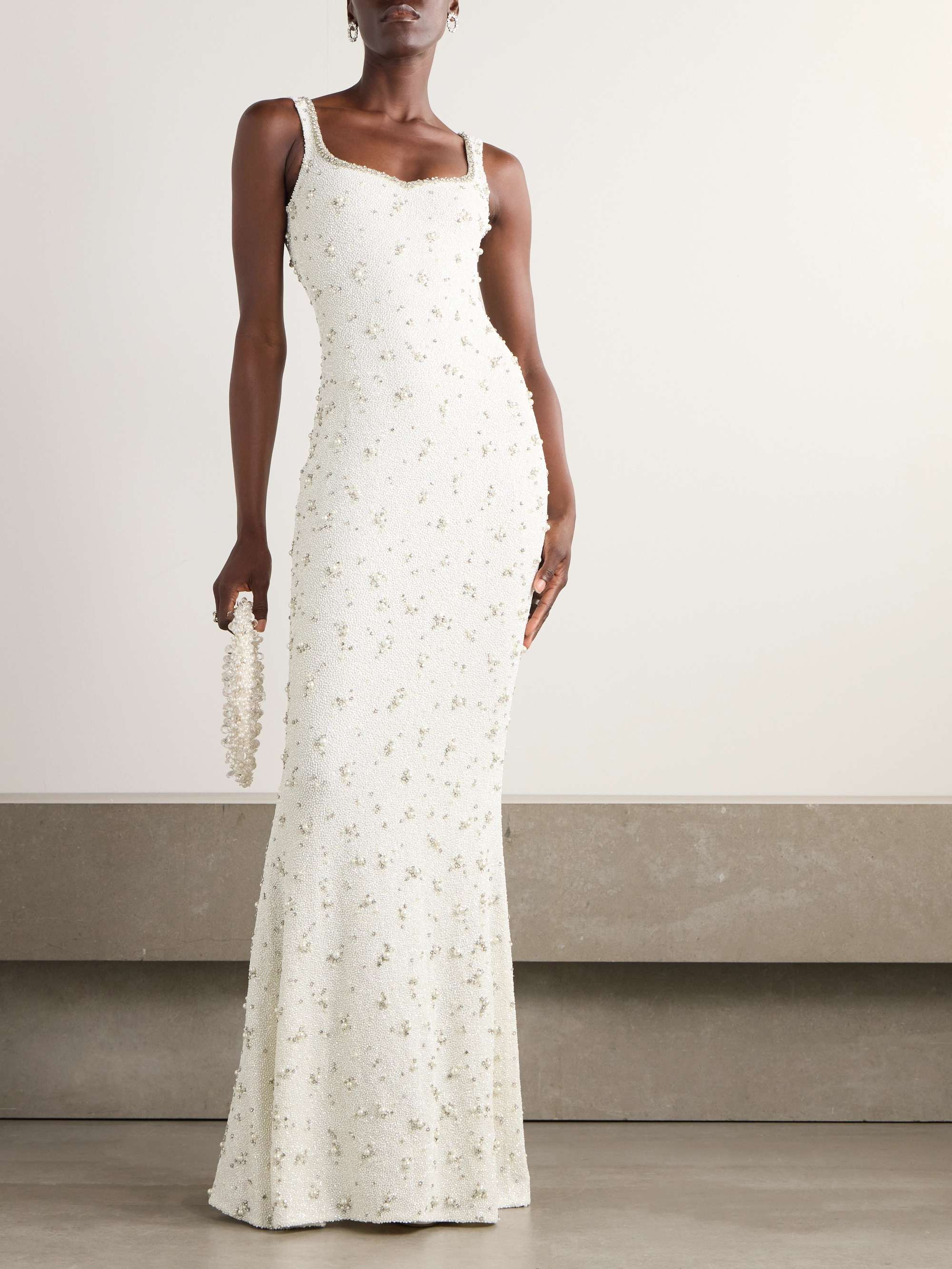 CLIO PEPPIATT Embellished stretch-tulle gown | NET-A-PORTER