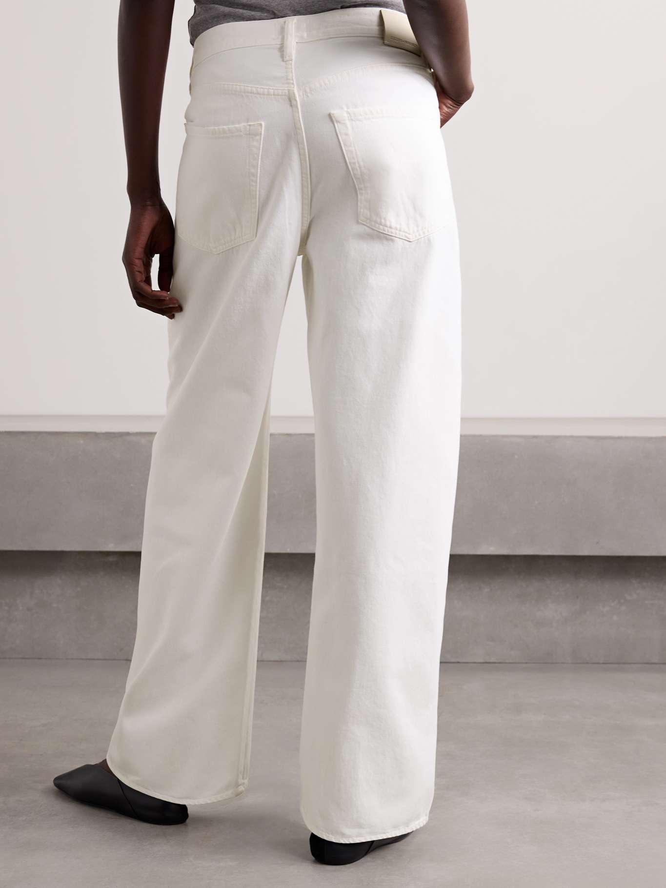 CITIZENS OF HUMANITY Brynn Drawstring mid-rise wide-leg jeans | NET-A ...