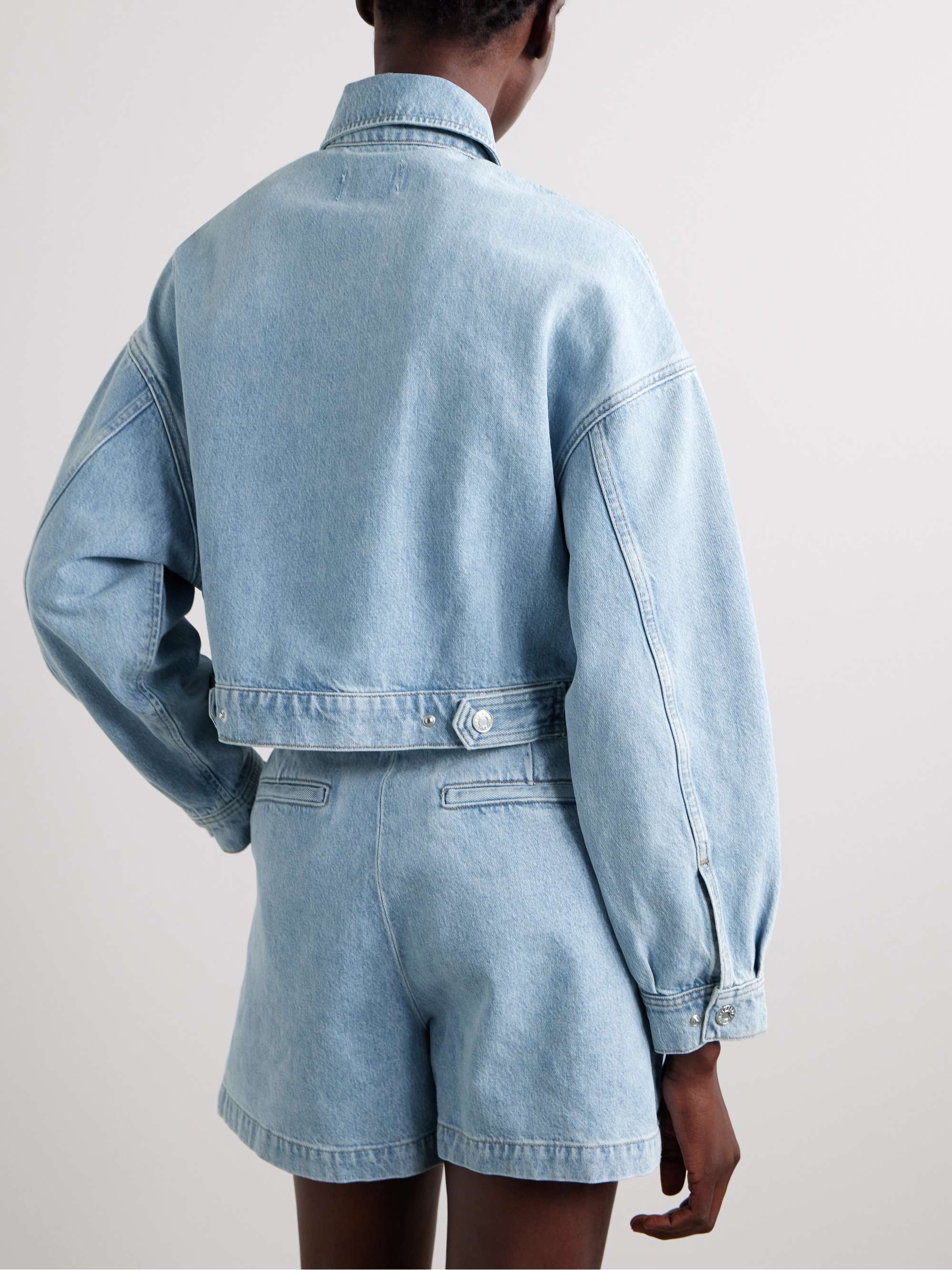 AGOLDE Luka cropped organic denim jacket | NET-A-PORTER
