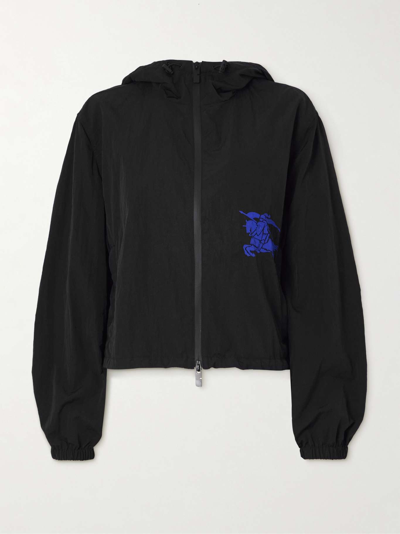 BURBERRY Hooded appliquéd shell jacket | NET-A-PORTER