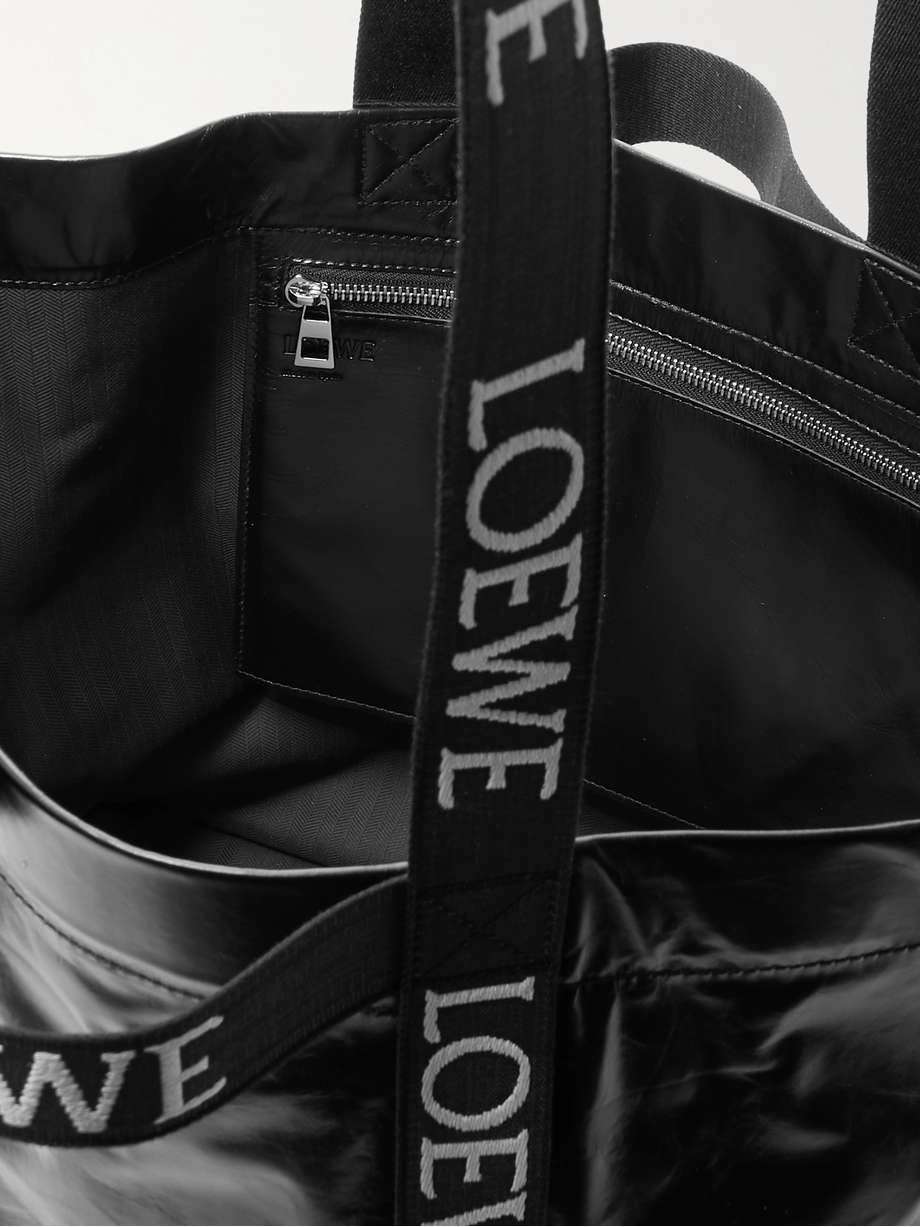 LOEWE Fold large webbing-trimmed leather tote | NET-A-PORTER