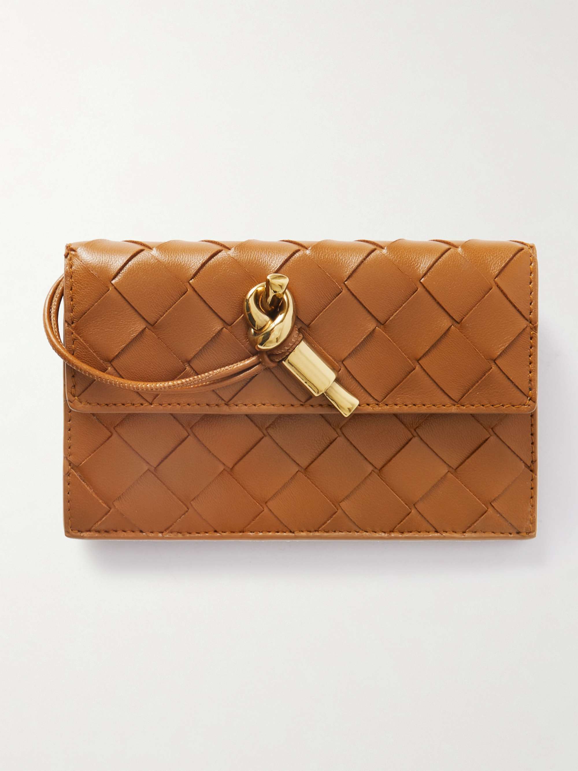 BOTTEGA VENETA Andiamo embellished intrecciato leather wallet | NET-A ...