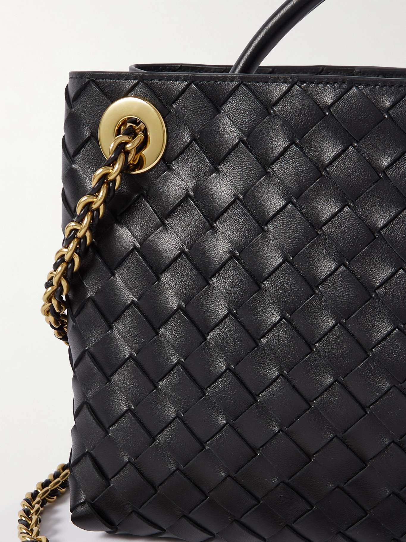 BOTTEGA VENETA Andiamo With Chain small intrecciato leather shoulder ...