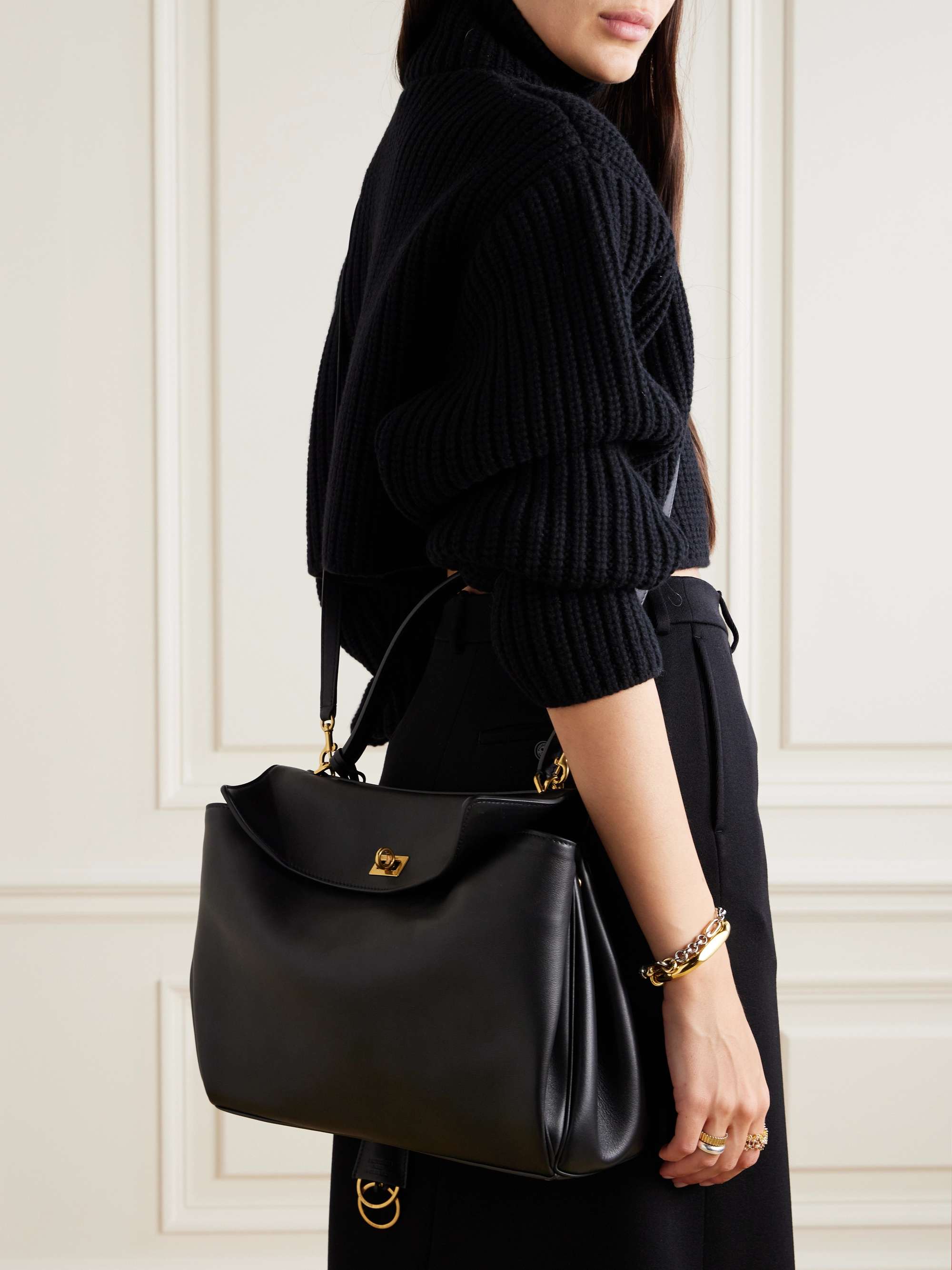 BALENCIAGA Rodeo medium leather shoulder bag | NET-A-PORTER