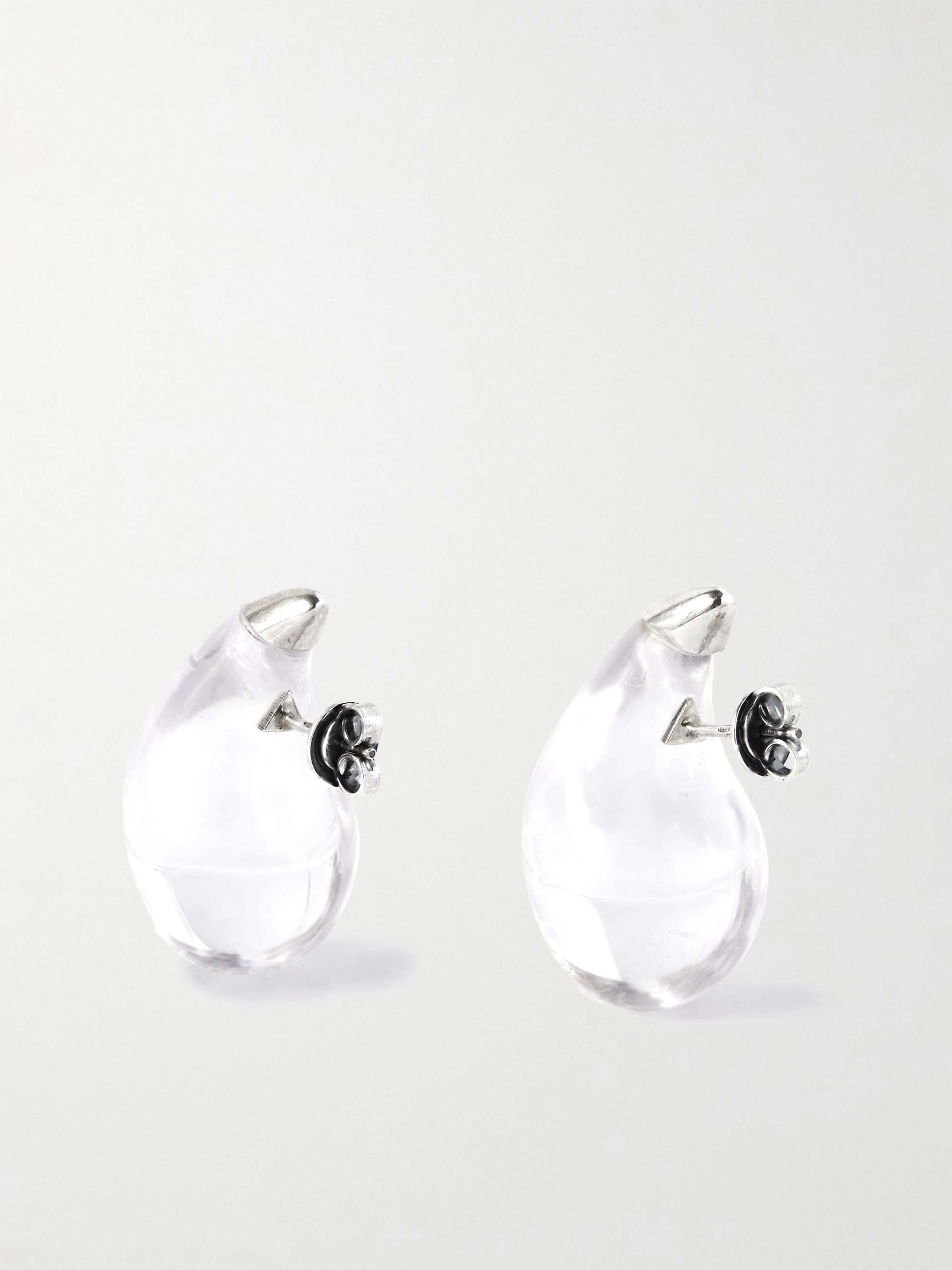 BOTTEGA VENETA Resin and sterling silver earrings | NET-A-PORTER