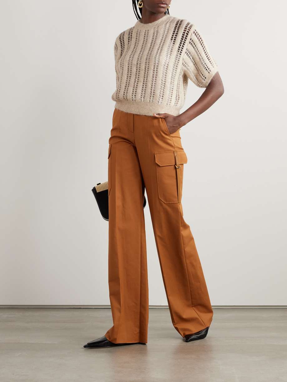 BRUNELLO CUCINELLI Sequin-embellished open-knit wool and mohair-blend sweater | NET-A-PORTER