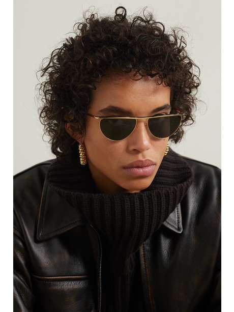OLIVER PEOPLES + KHAITE 1984C cat-eye gold-tone sunglasses | NET-A-PORTER