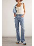 BOTTEGA VENETA Button-embellished ribbed stretch-cotton tank top | NET ...