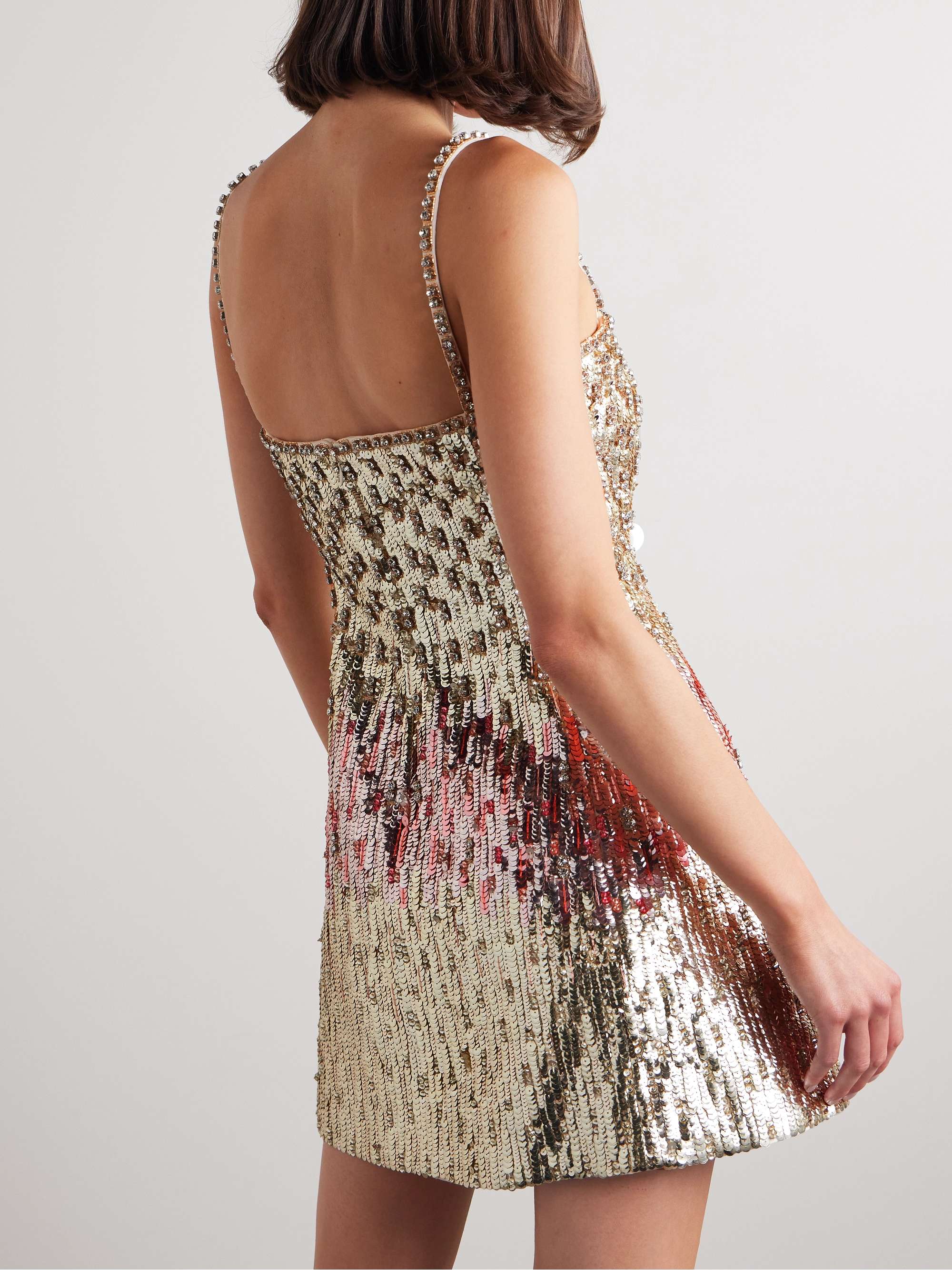 Valentino Garavani Embellished Wool And Silk Blend Crepe Mini Dress