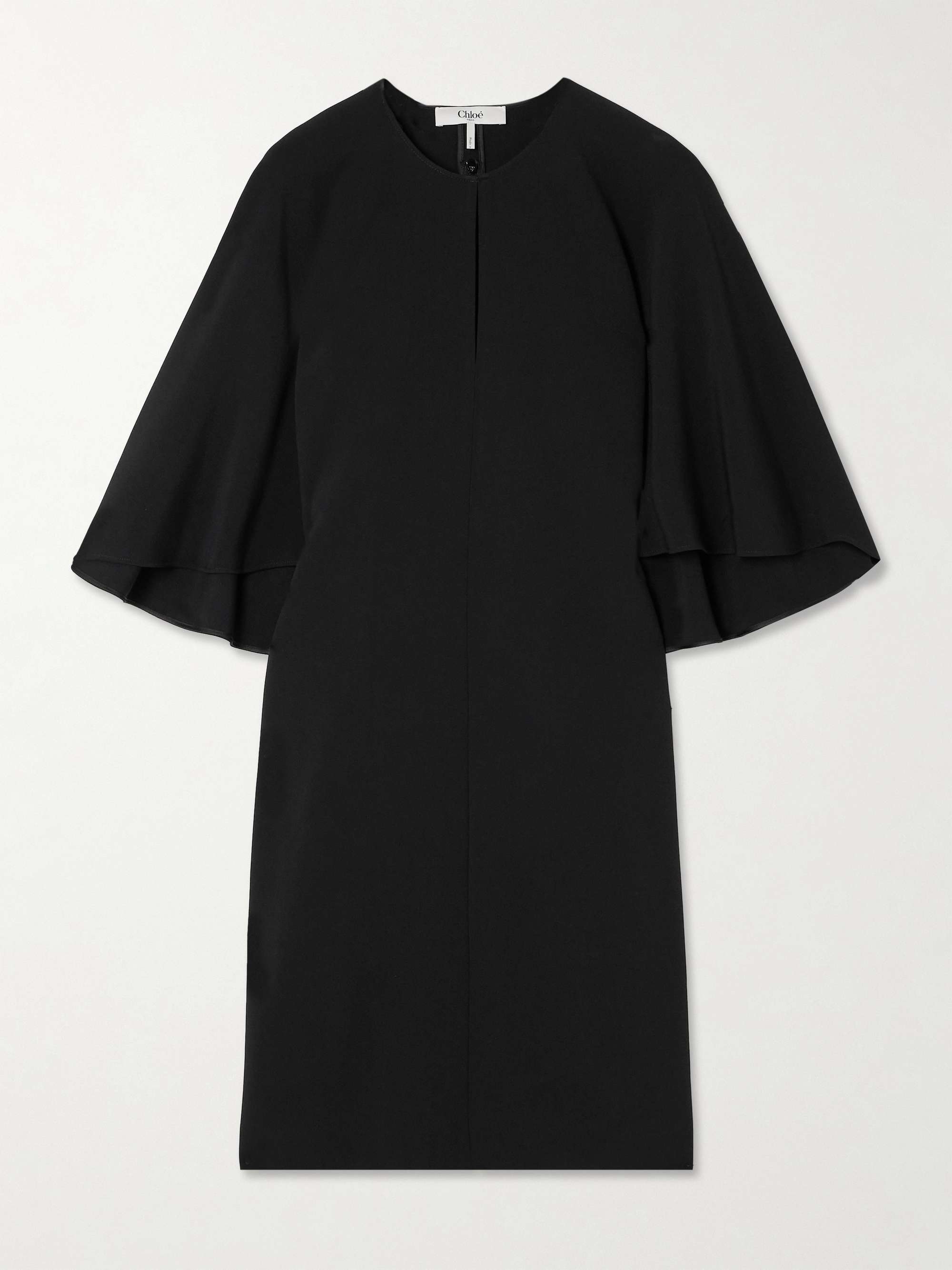 CHLOÉ Cape-effect crepe mini dress | NET-A-PORTER