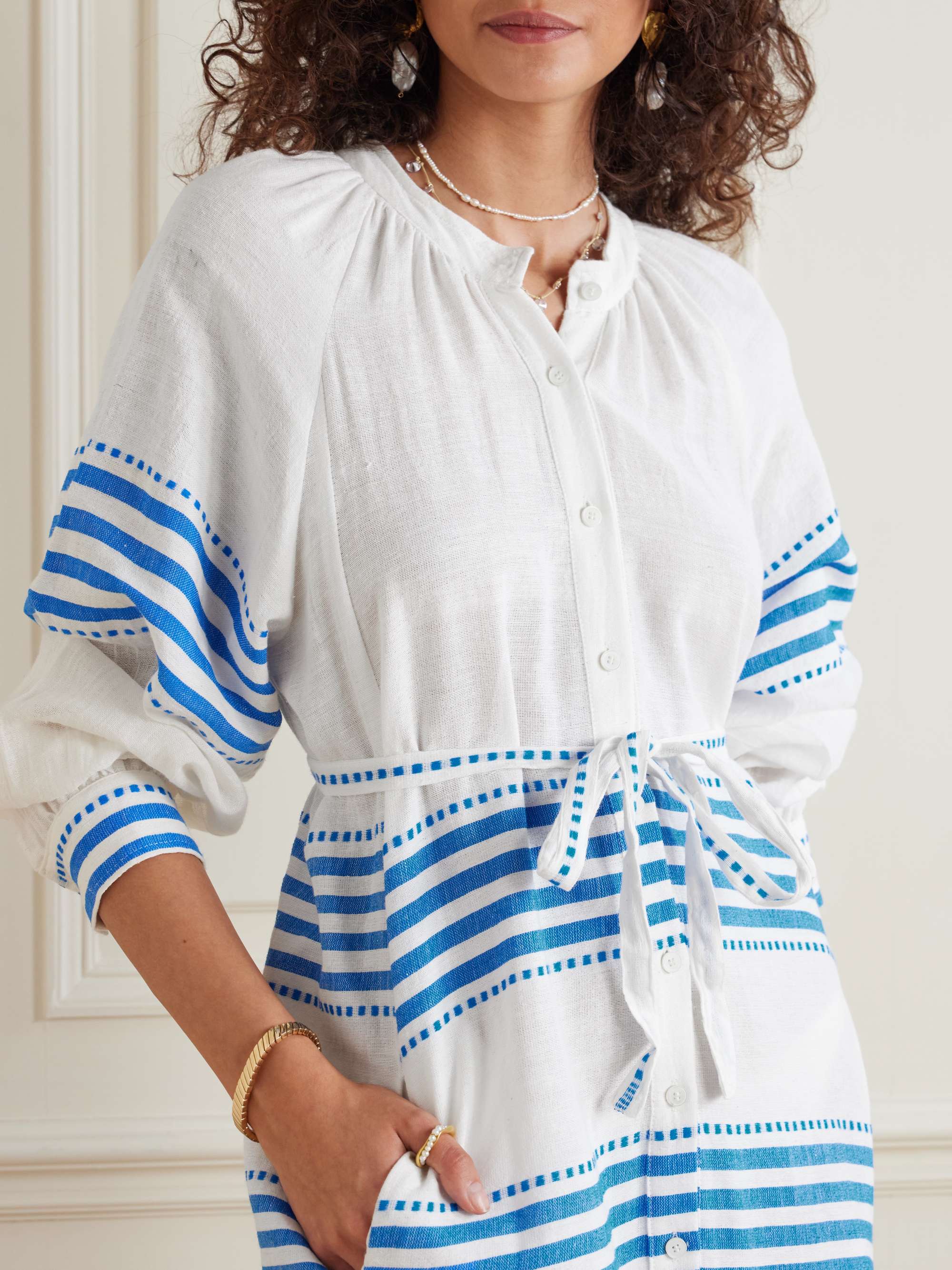 LEMLEM Makeda striped cotton-blend maxi dress | NET-A-PORTER