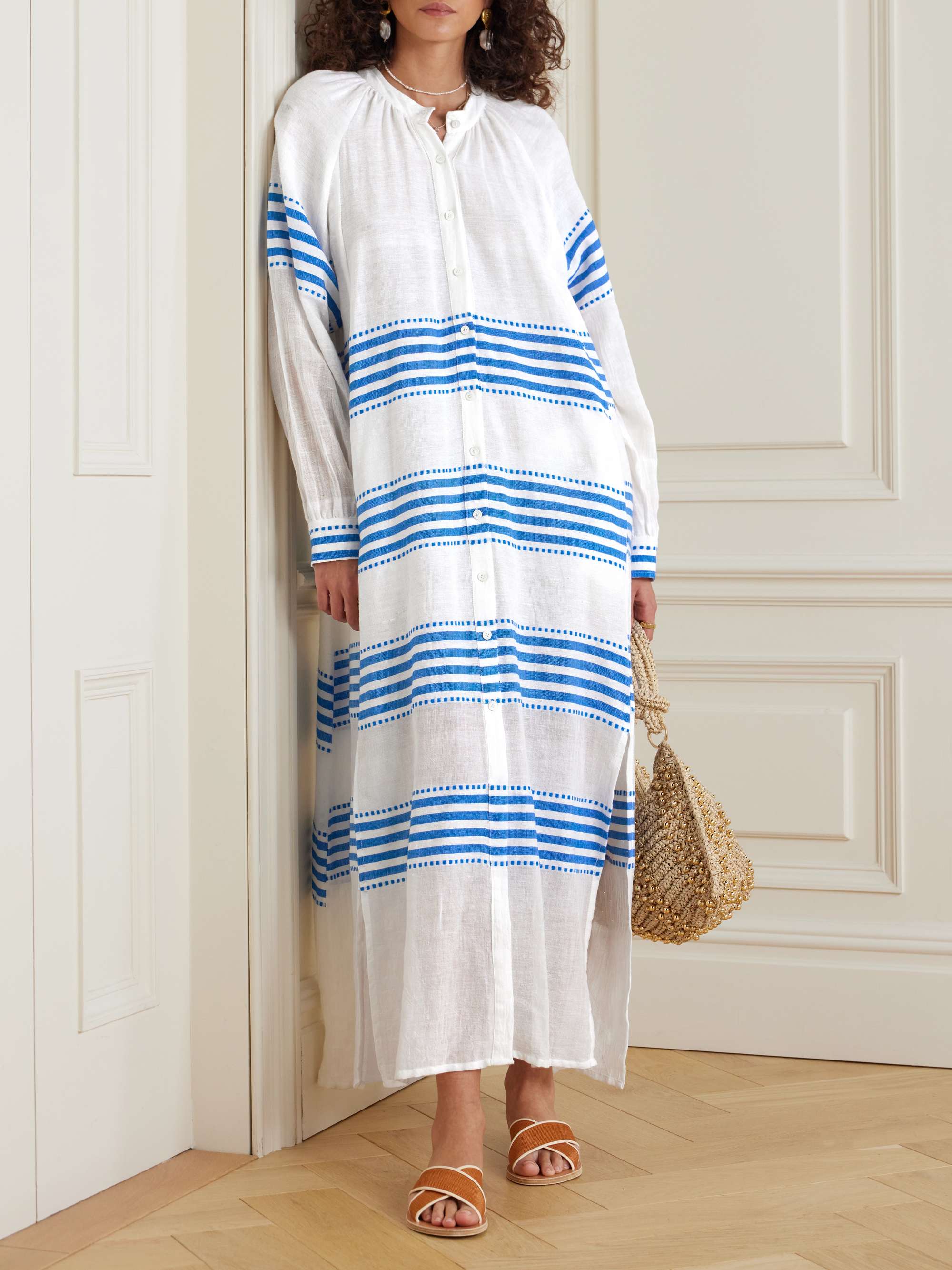 LEMLEM Makeda striped cotton-blend maxi dress | NET-A-PORTER