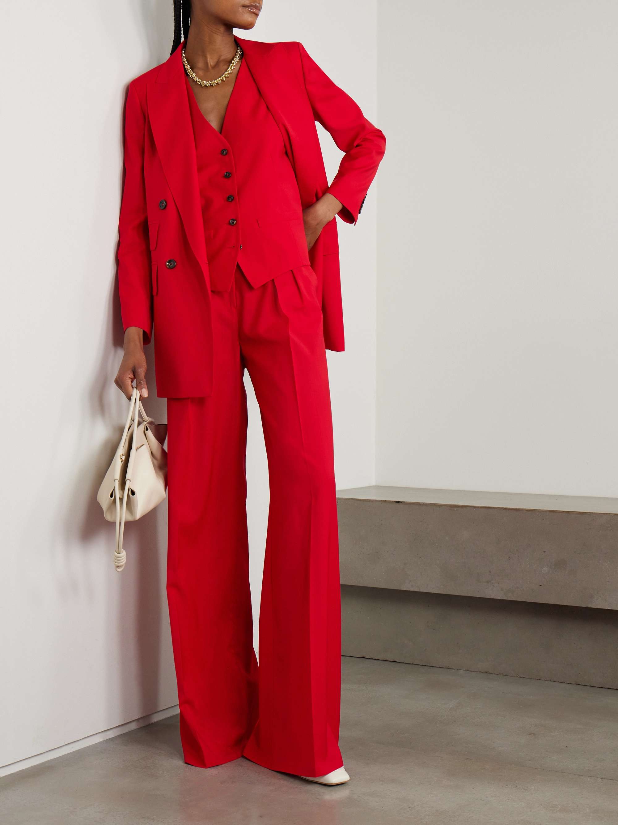 MAX MARA Rimini pleated wool-crepe wide-leg pants | NET-A-PORTER