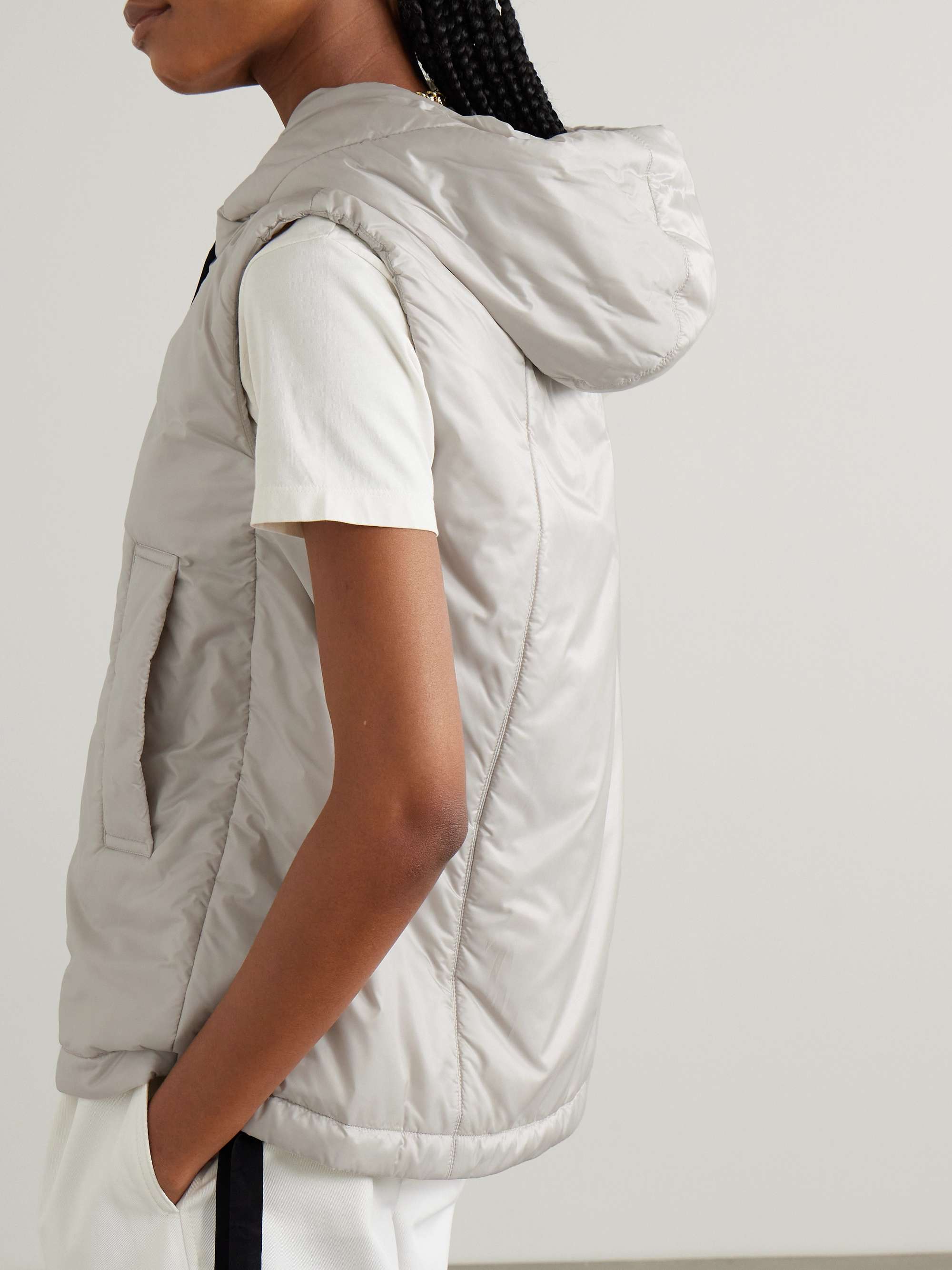 MAX MARA The Cube Greengo hooded quilted shell vest | NET-A-PORTER