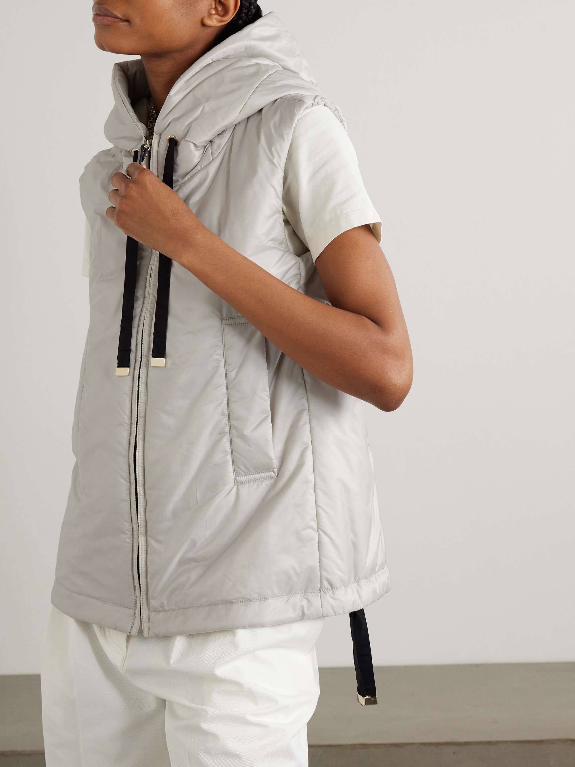 White The Cube Greengo hooded quilted shell vest | MAX MARA | NET-A-PORTER