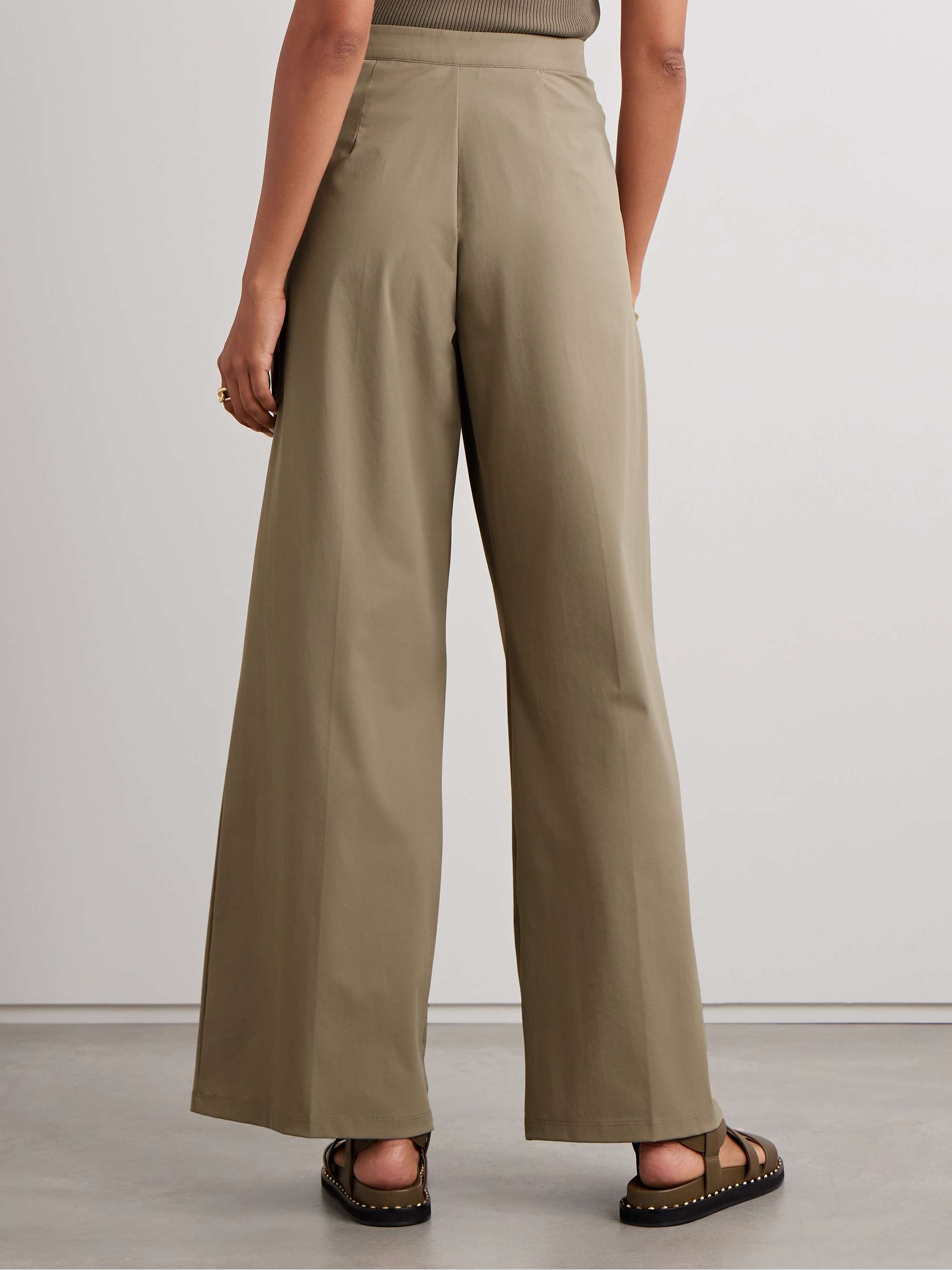 MAX MARA Leisure Bonn pleated stretch-jersey wide-leg pants | NET-A-PORTER