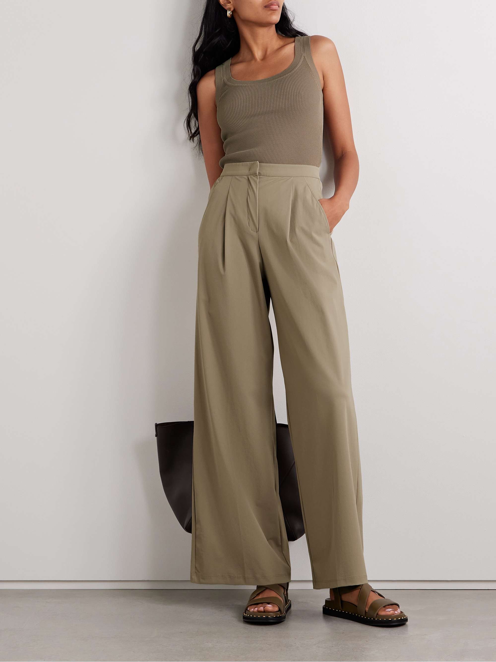 MAX MARA Leisure Bonn pleated stretch-jersey wide-leg pants | NET-A-PORTER