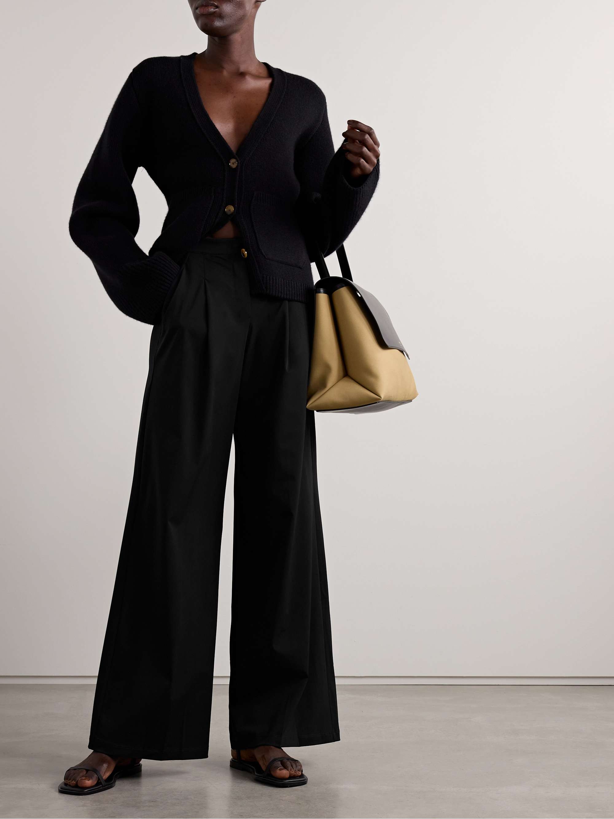 MAX MARA Leisure Bonn pleated stretch-jersey wide-leg pants | NET-A-PORTER