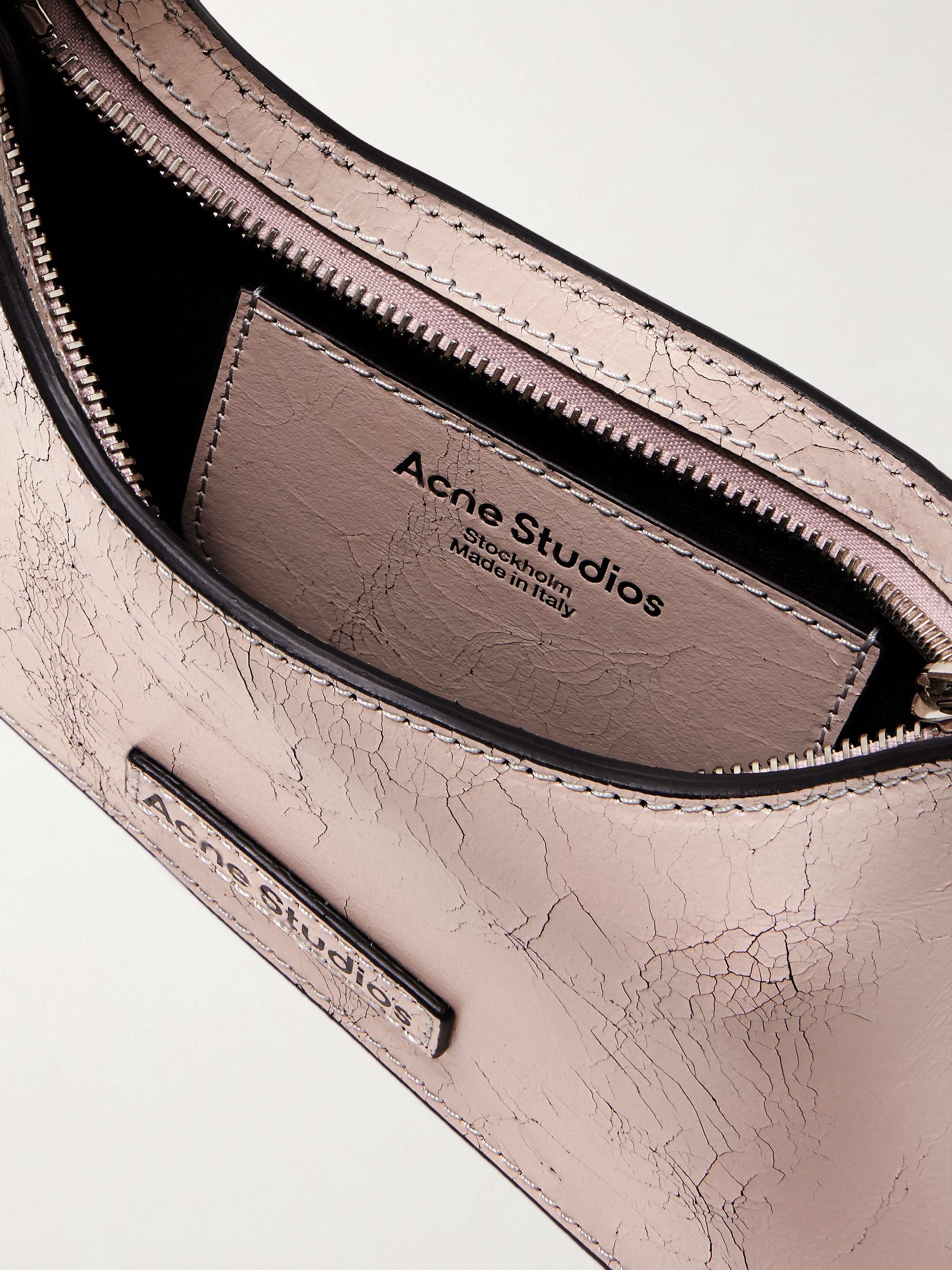 ACNE STUDIOS Micro cracked-leather shoulder bag | NET-A-PORTER