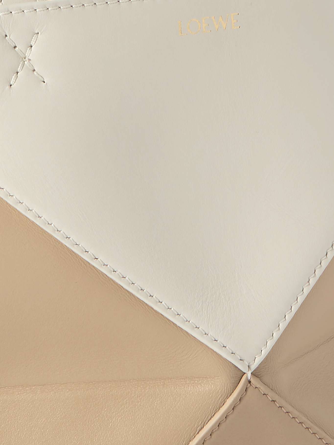 LOEWE Puzzle Fold mini convertible two-tone leather tote | NET-A-PORTER