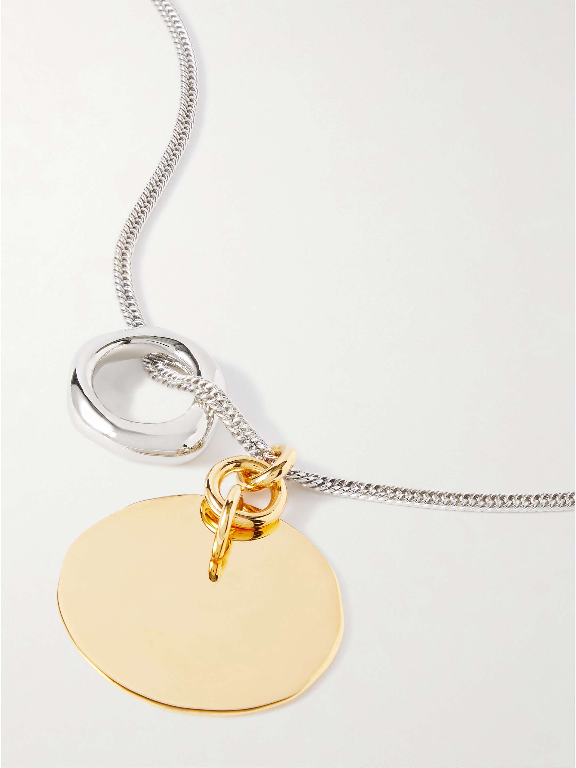 JIL SANDER Silver- and gold-tone necklace | NET-A-PORTER