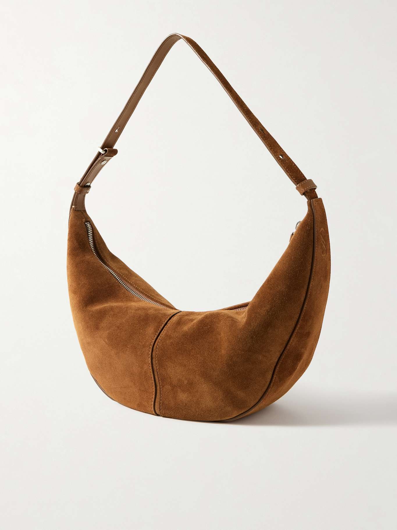 PROENZA SCHOULER Slide paneled suede shoulder bag | NET-A-PORTER