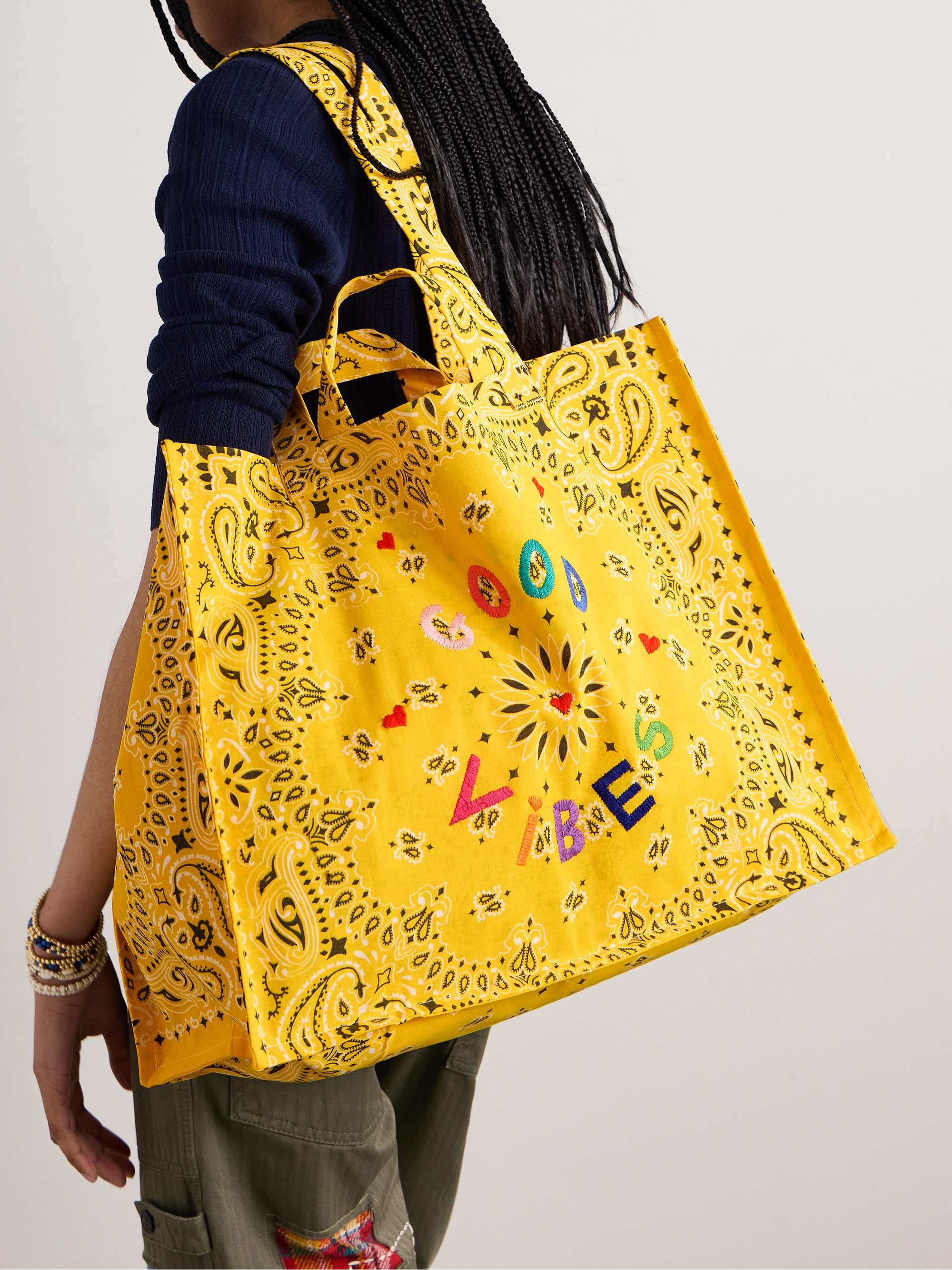 CALL IT BY YOUR NAME Maxi Cabas embroidered reversible paisley-print ...