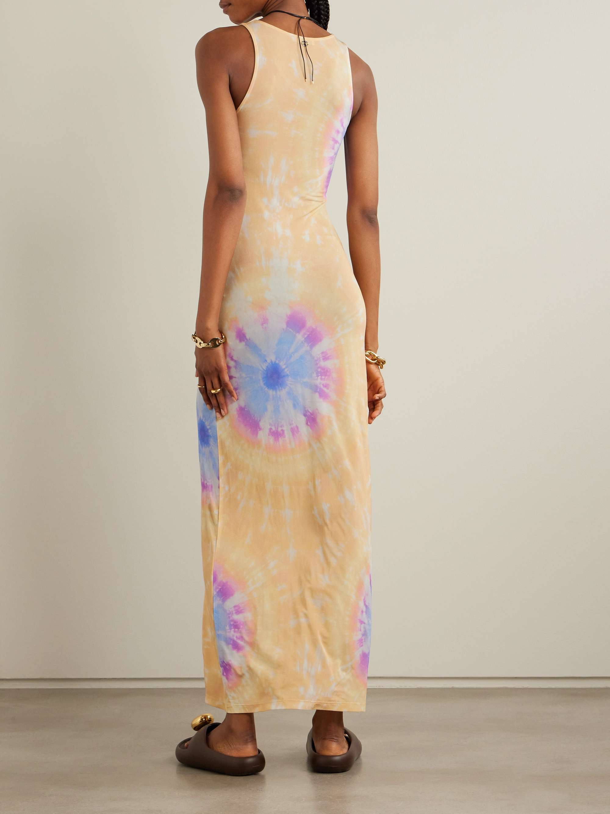RABANNE Second Skin tie-dyed stretch-jersey maxi dress | NET-A-PORTER
