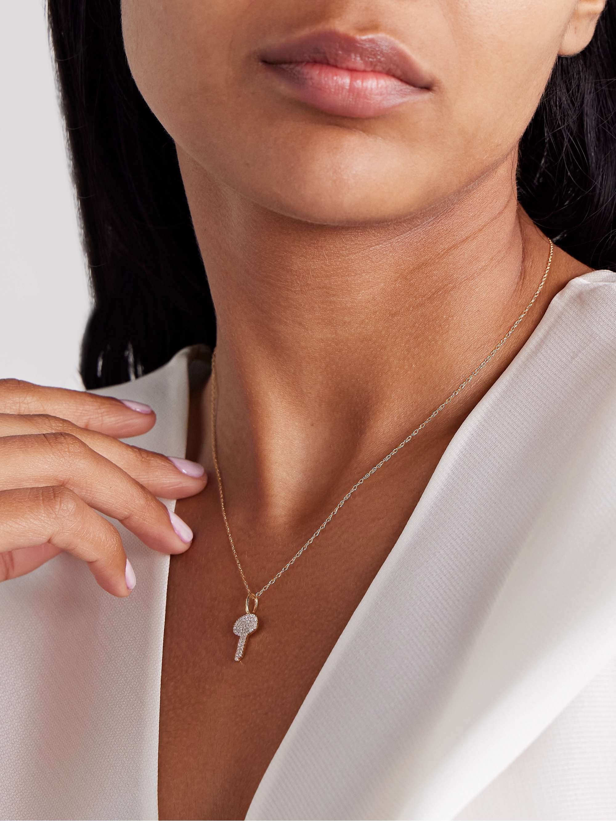 STONE AND STRAND Sweet Home 14-karat gold diamond necklace | NET-A-PORTER