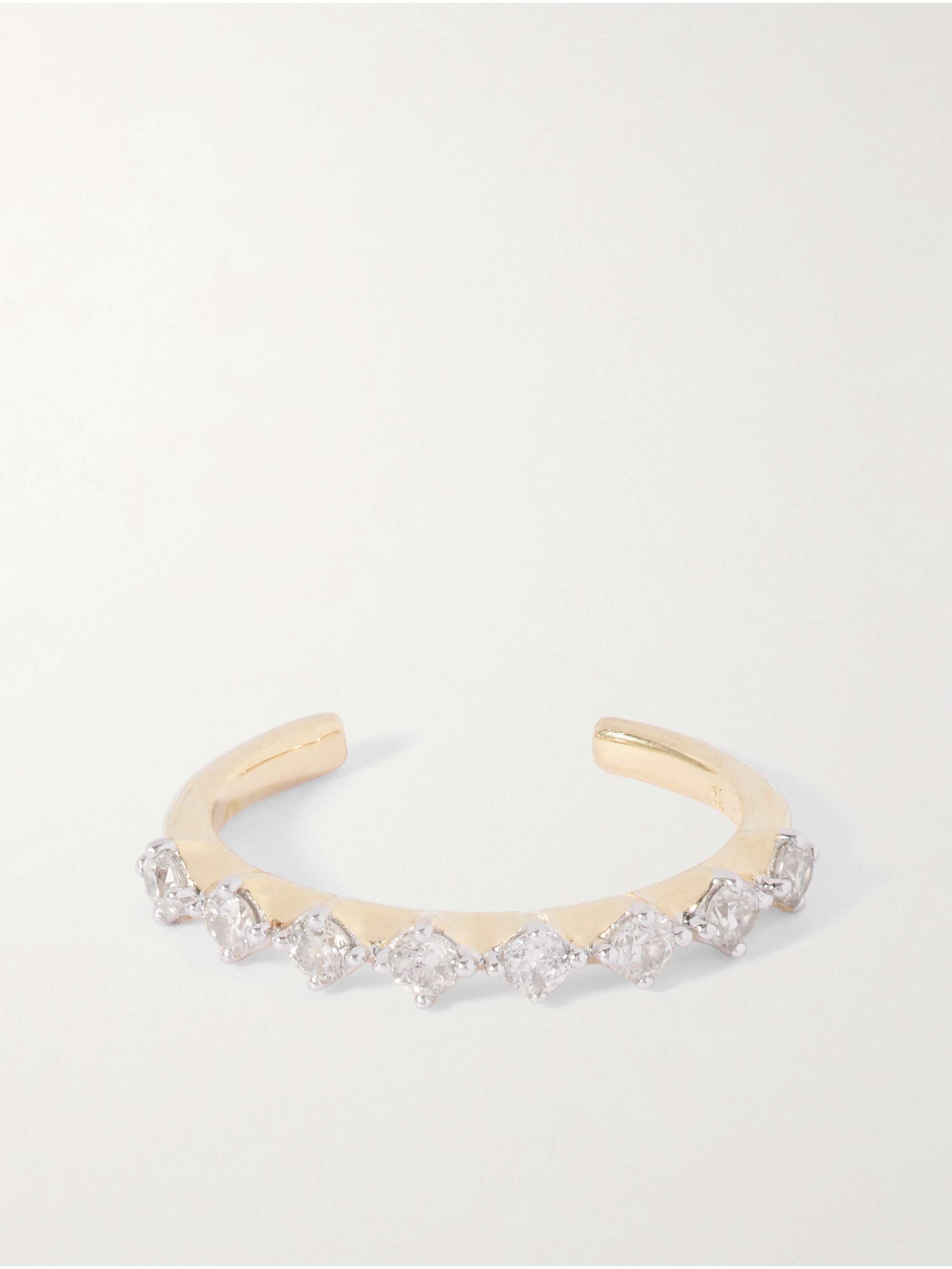 STONE AND STRAND Bright Lights Ear Cuff aus 10 Karat Gold mit Diamanten NET A PORTER