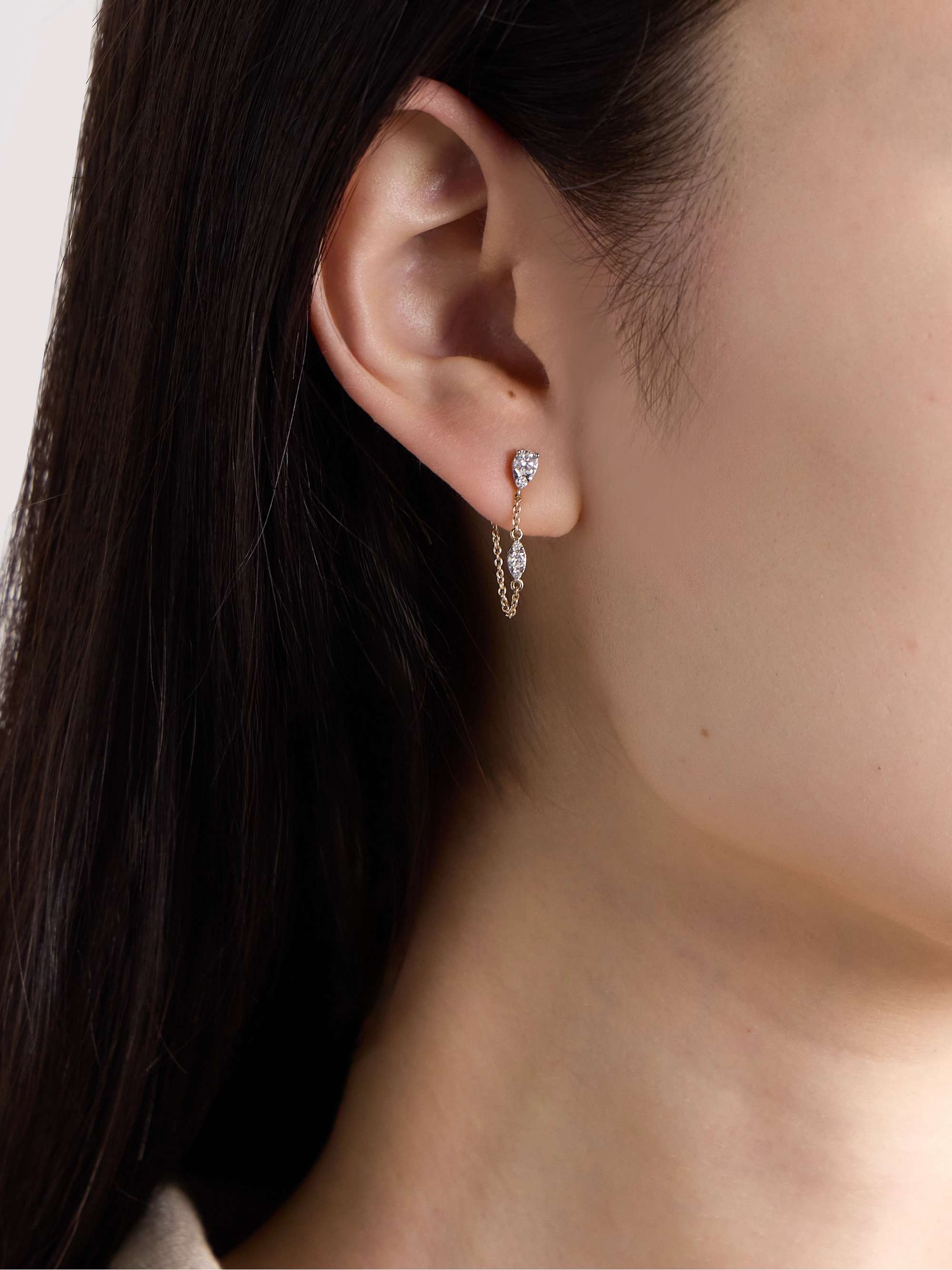 STONE AND STRAND Muse 10-karat gold diamond earrings | NET-A-PORTER