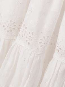 SEA Veronique shirred broderie anglaise cotton-voile midi dress | NET-A ...