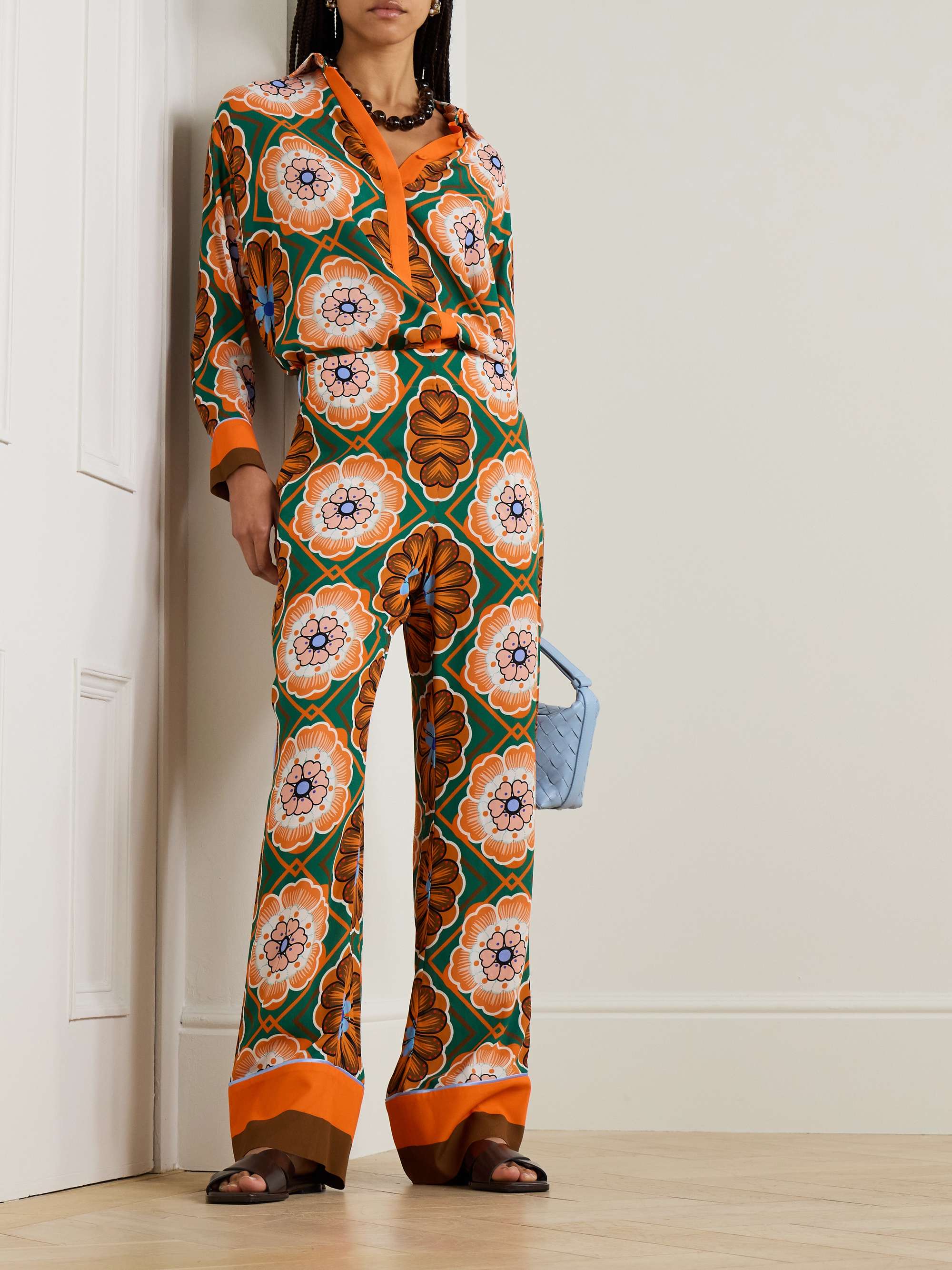 BORGO DE NOR Havana printed crepe wide-leg pants | NET-A-PORTER