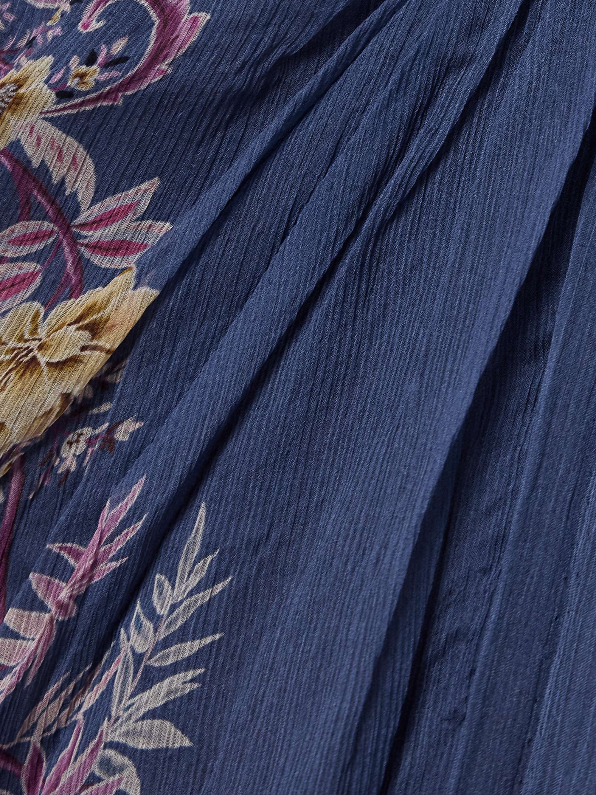 ETRO Draped floral-print silk-crepon maxi dress | NET-A-PORTER