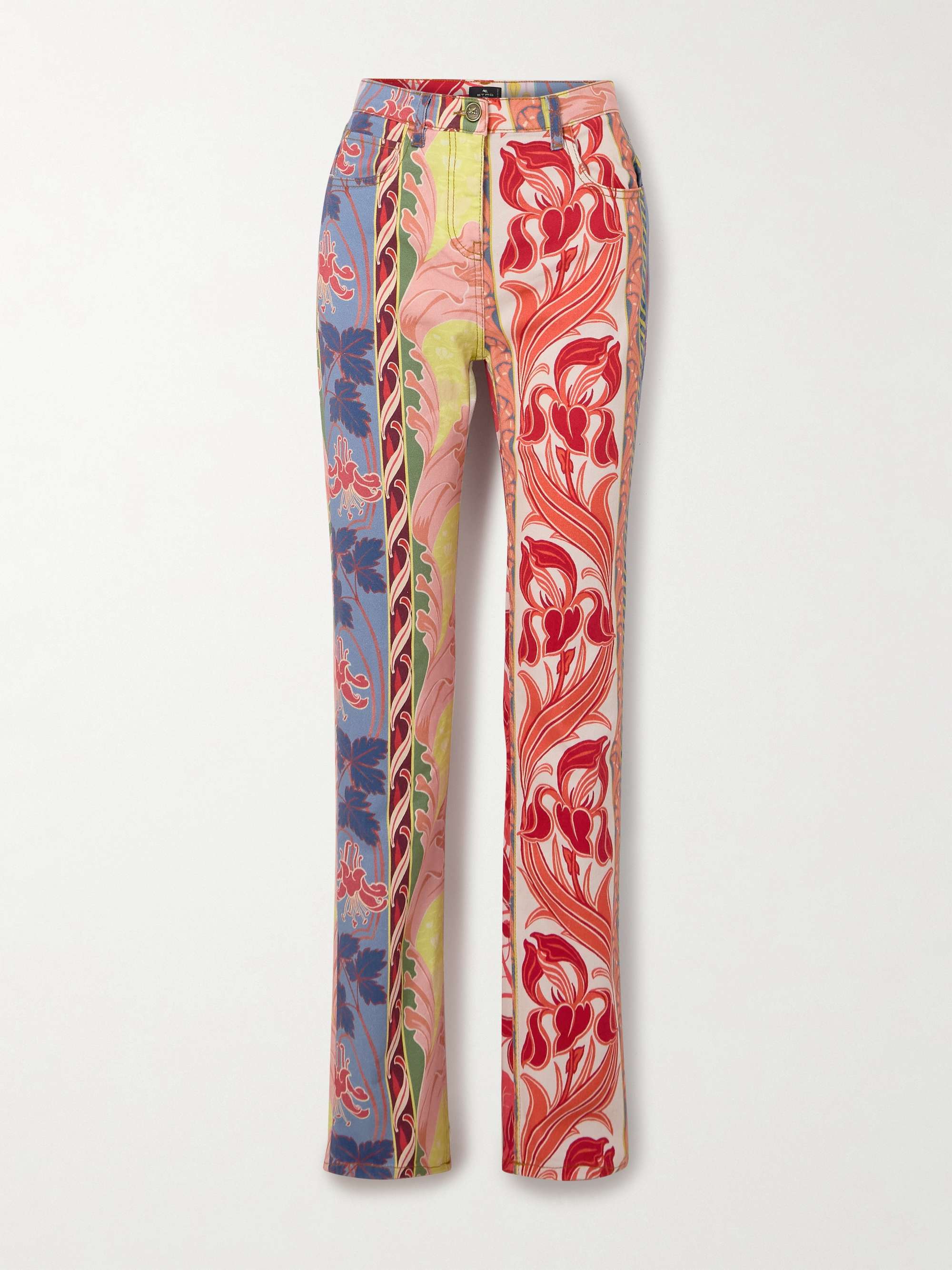 ETRO Printed high-rise straight-leg jeans | NET-A-PORTER