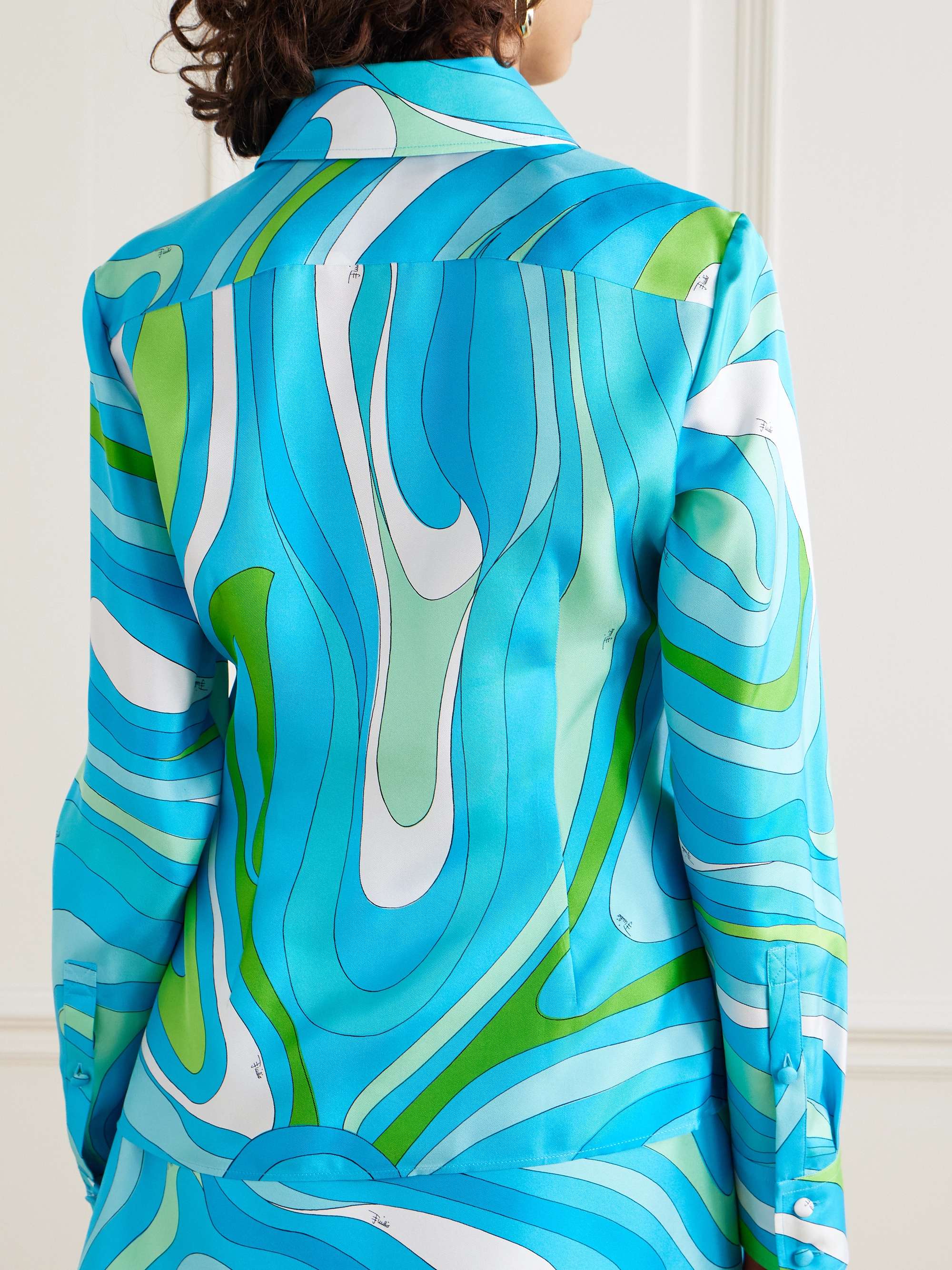 PUCCI Printed silk-twill shirt | NET-A-PORTER