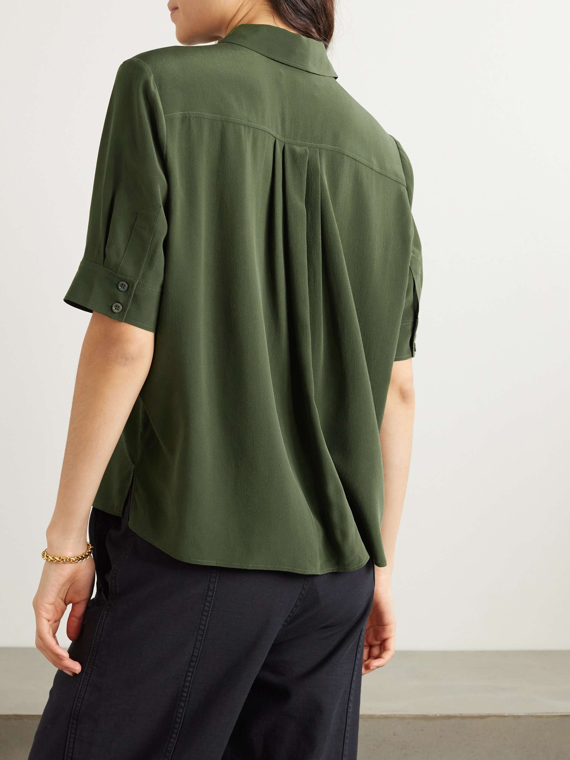 FRAME Silk-crepe shirt | NET-A-PORTER