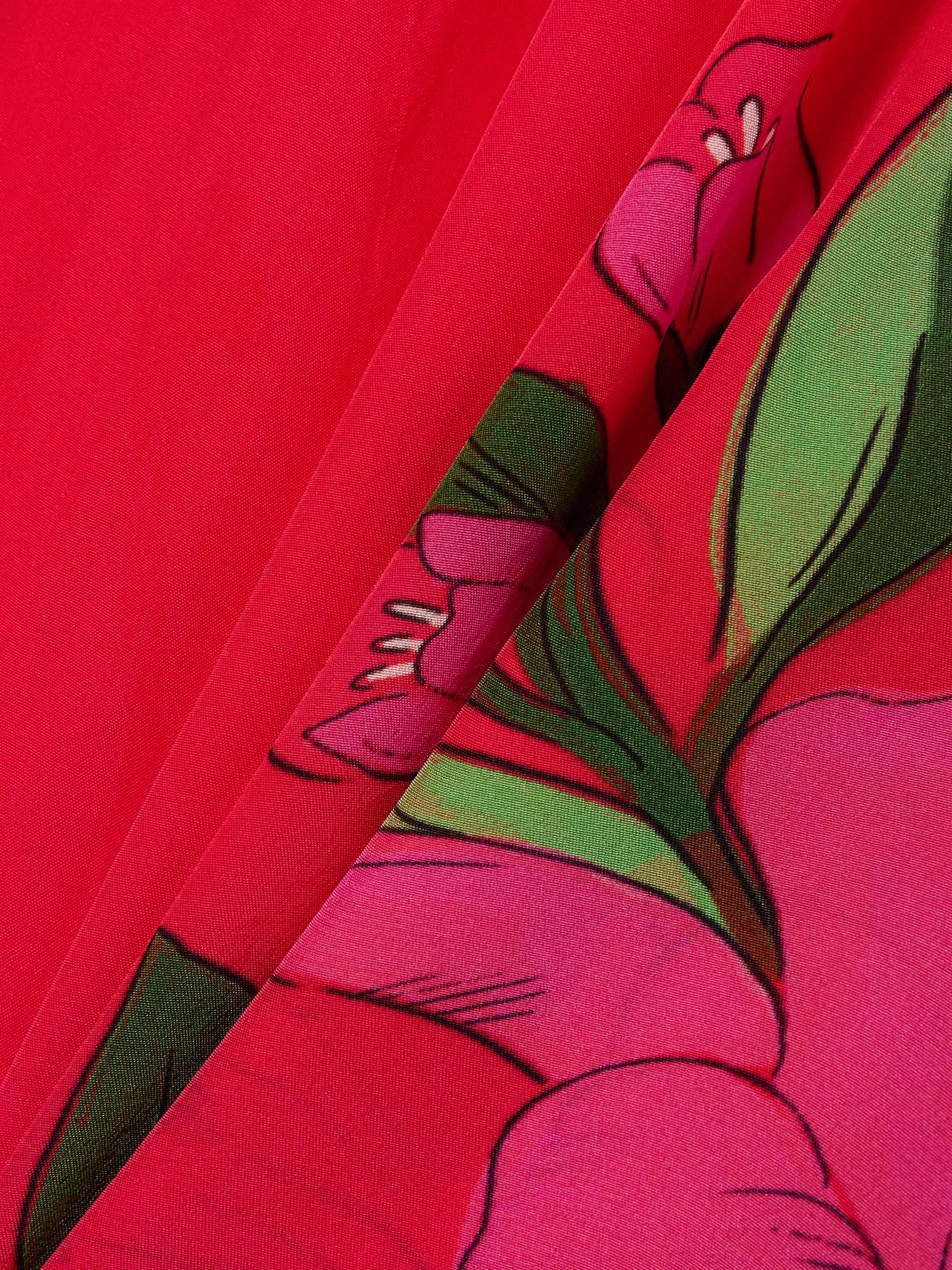 FARM RIO One-shoulder belted gathered floral-print satin maxi dress ...