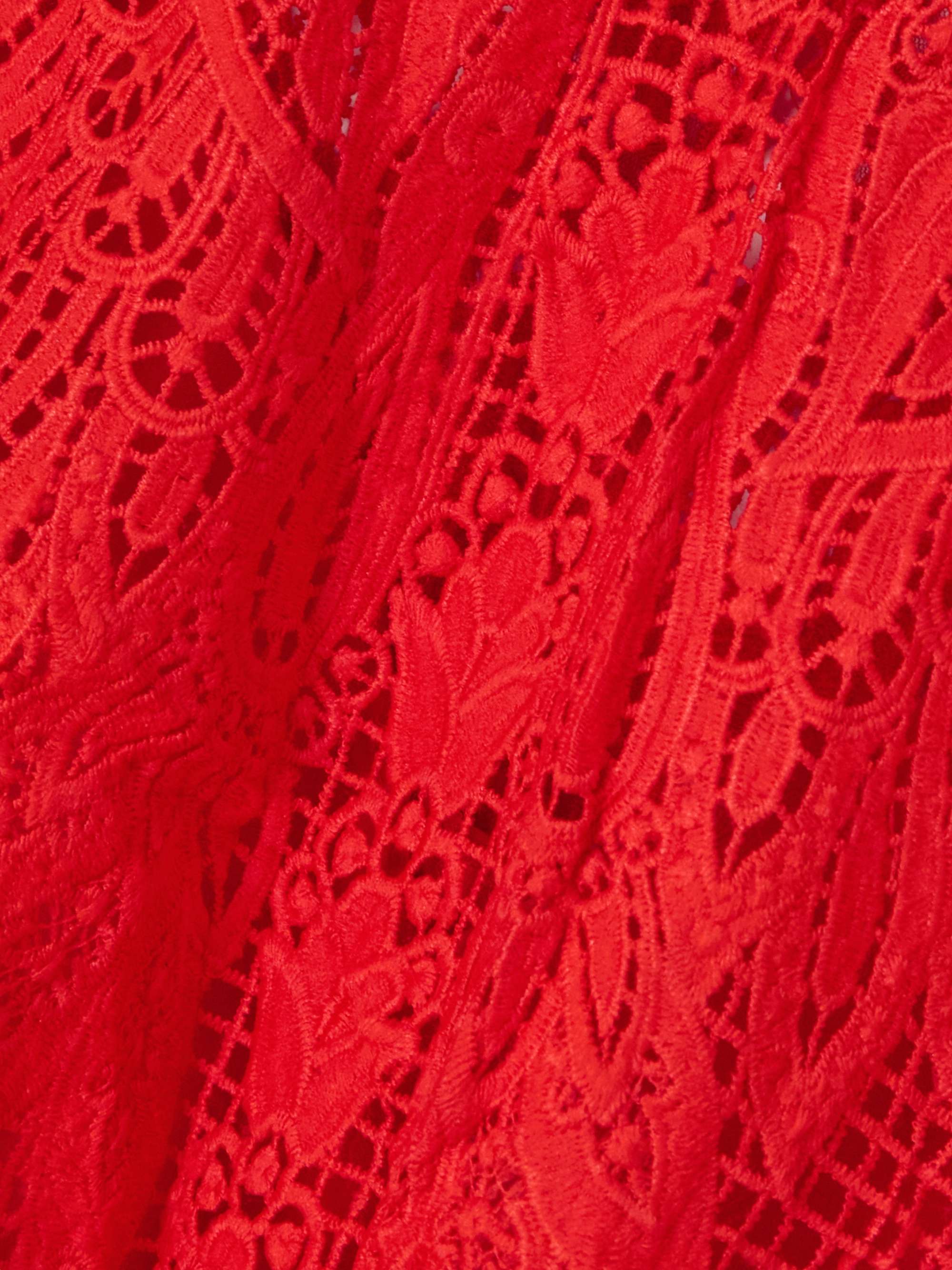 FARM RIO Cropped guipure lace top | NET-A-PORTER