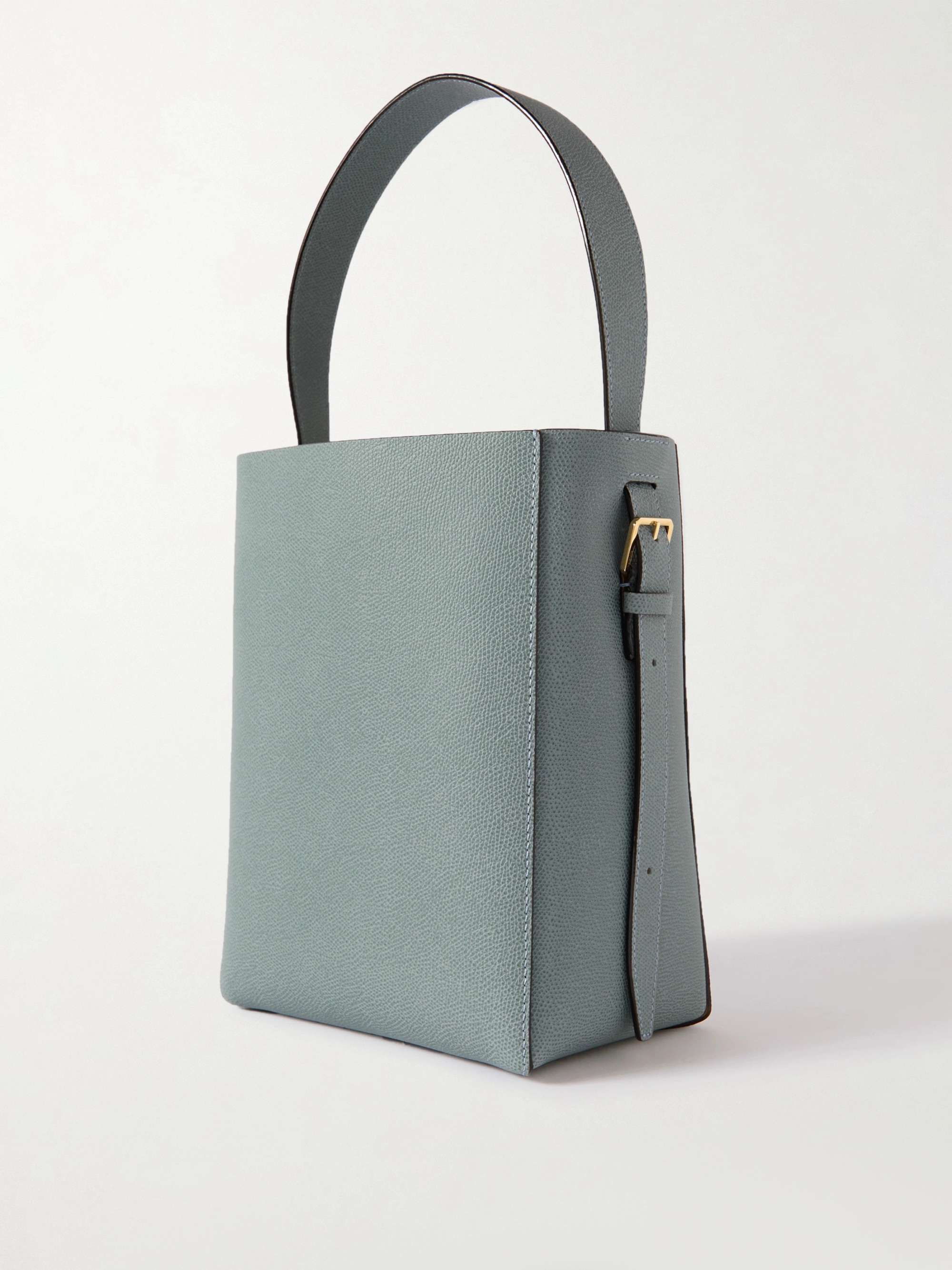 VALEXTRA Small textured-leather bucket bag | NET-A-PORTER