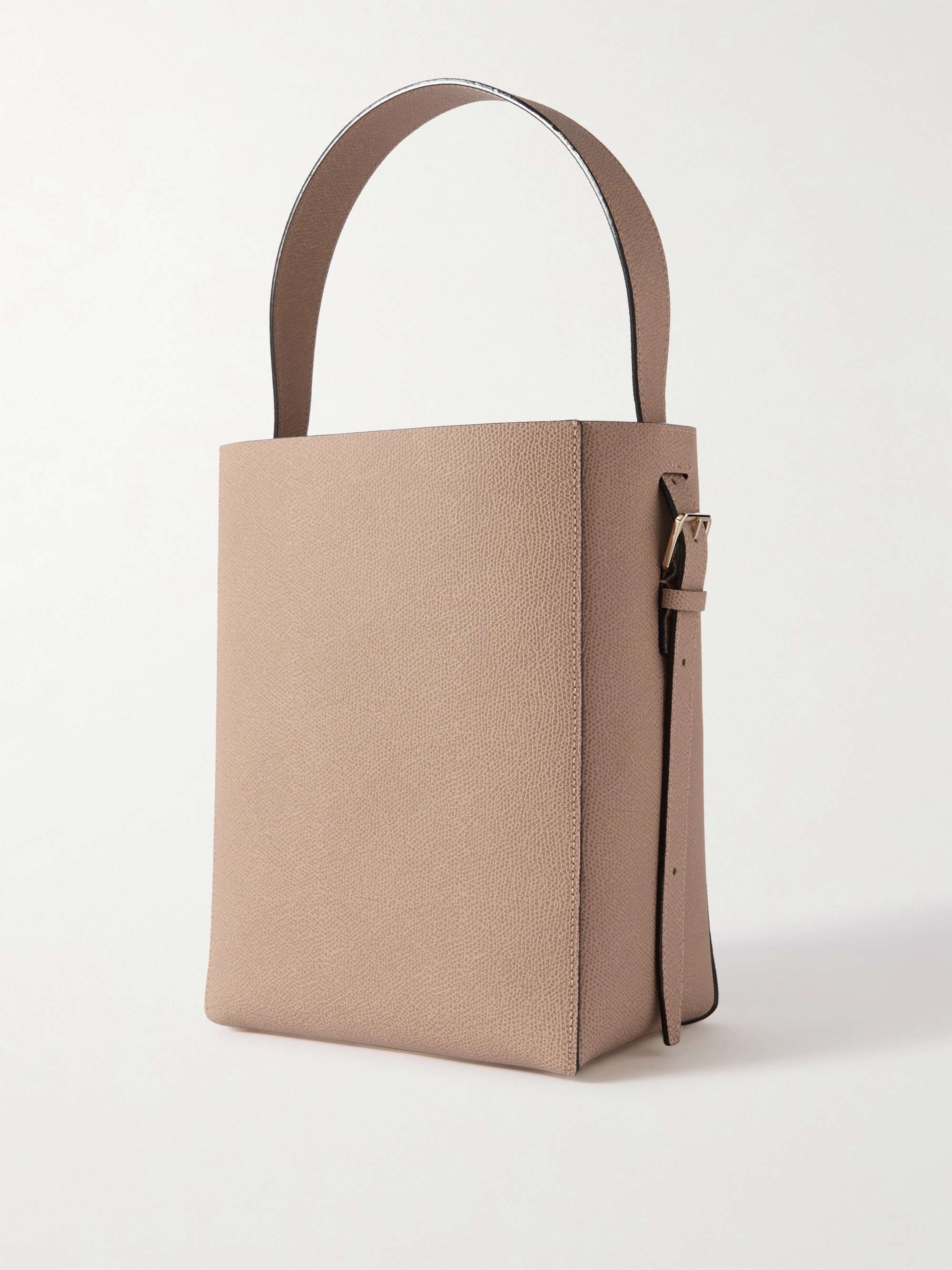 VALEXTRA Small textured-leather bucket bag | NET-A-PORTER